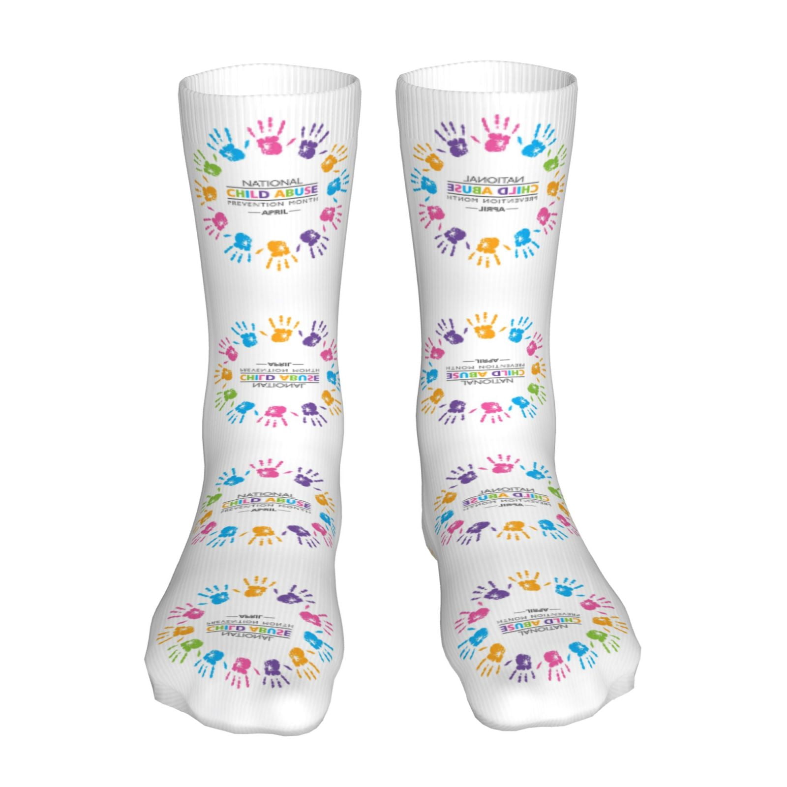Child Abuse Prevention Awareness Month Socks for Women Men Boy Girl ...