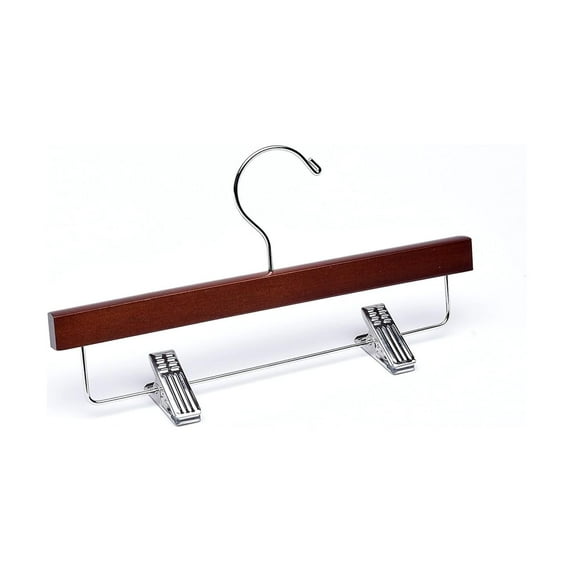 Child/Baby Light Walnut Bottom with Clips Wooden Hanger Box of 100, 11 ...