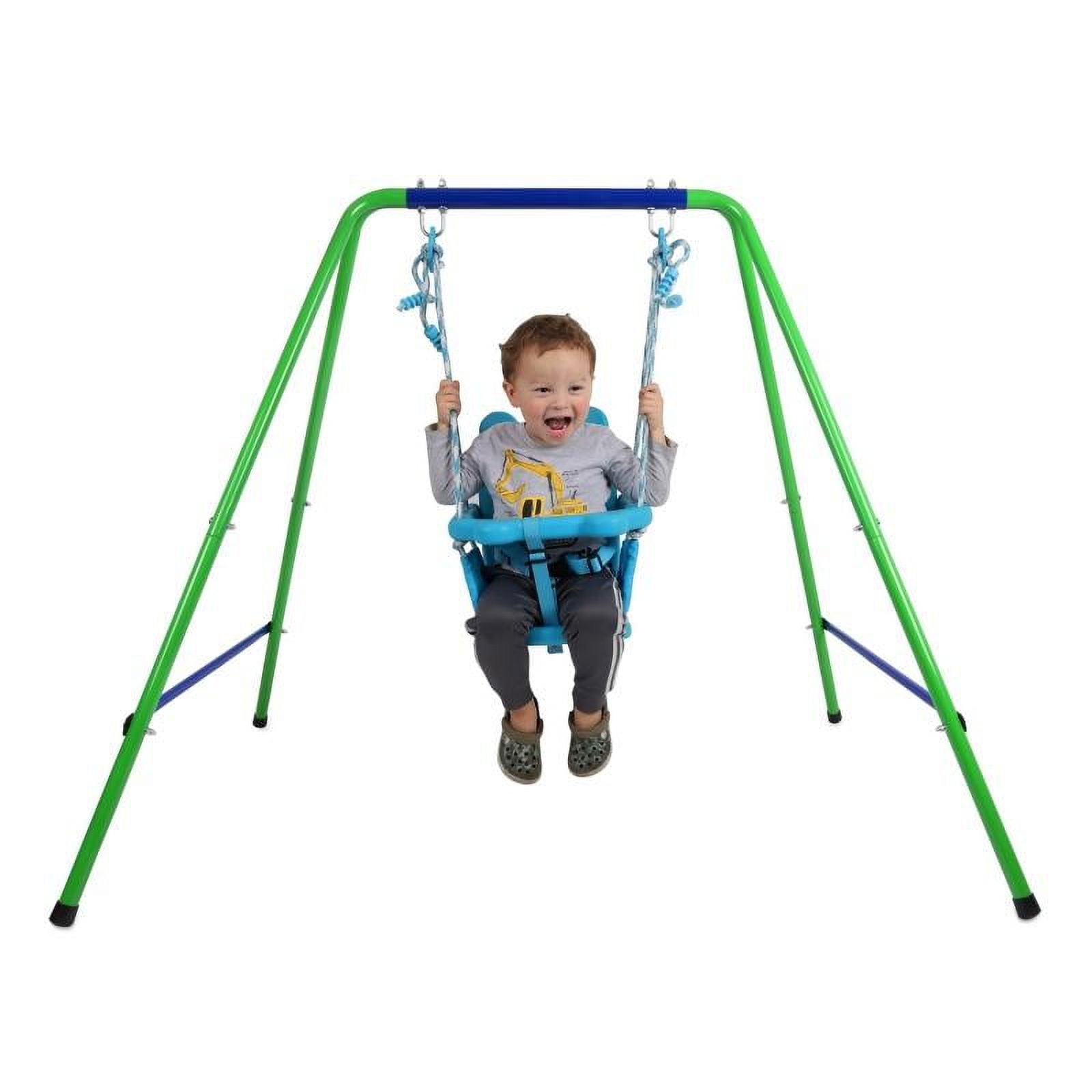 Child Baby Toddler Folding Swing Set With Safety Seat - Walmart.com