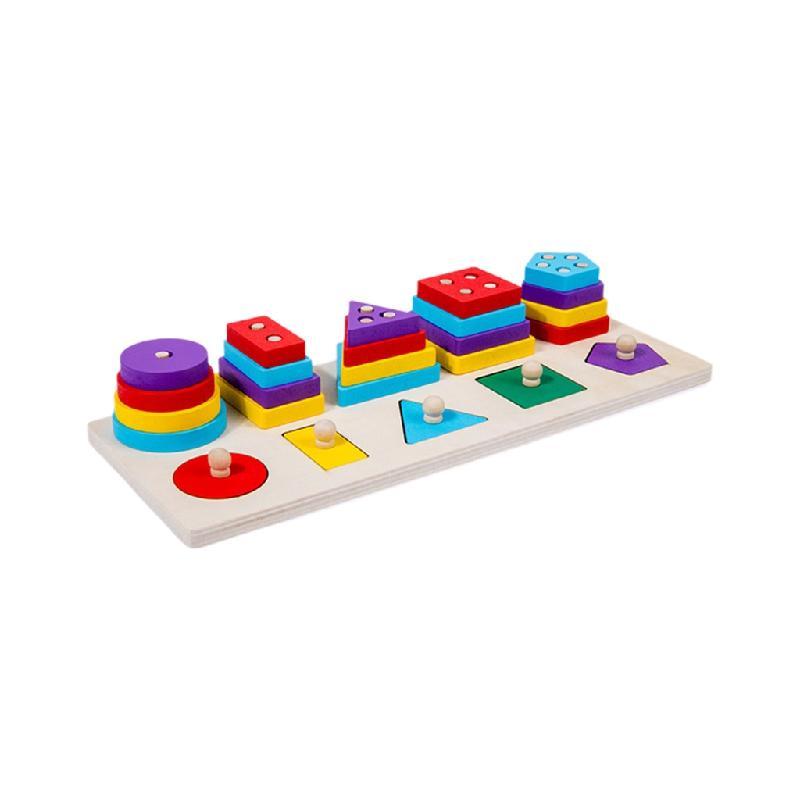Child Block Stacking Magnetic Fishing Toy Nest Block Brain Development ...