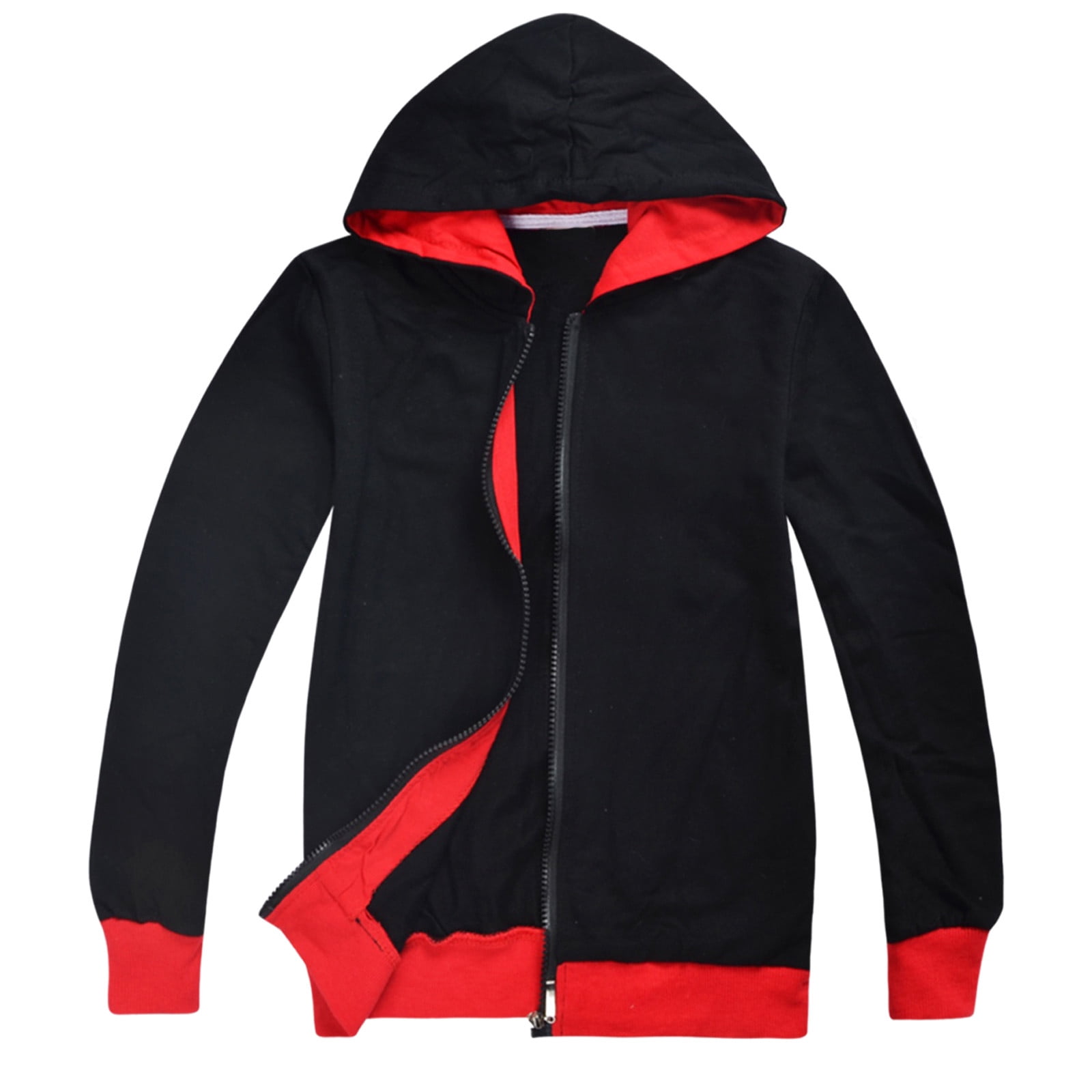 Child Boys' Long Sleeved Color Block Hooded Zipper Coat Top Clothes ...