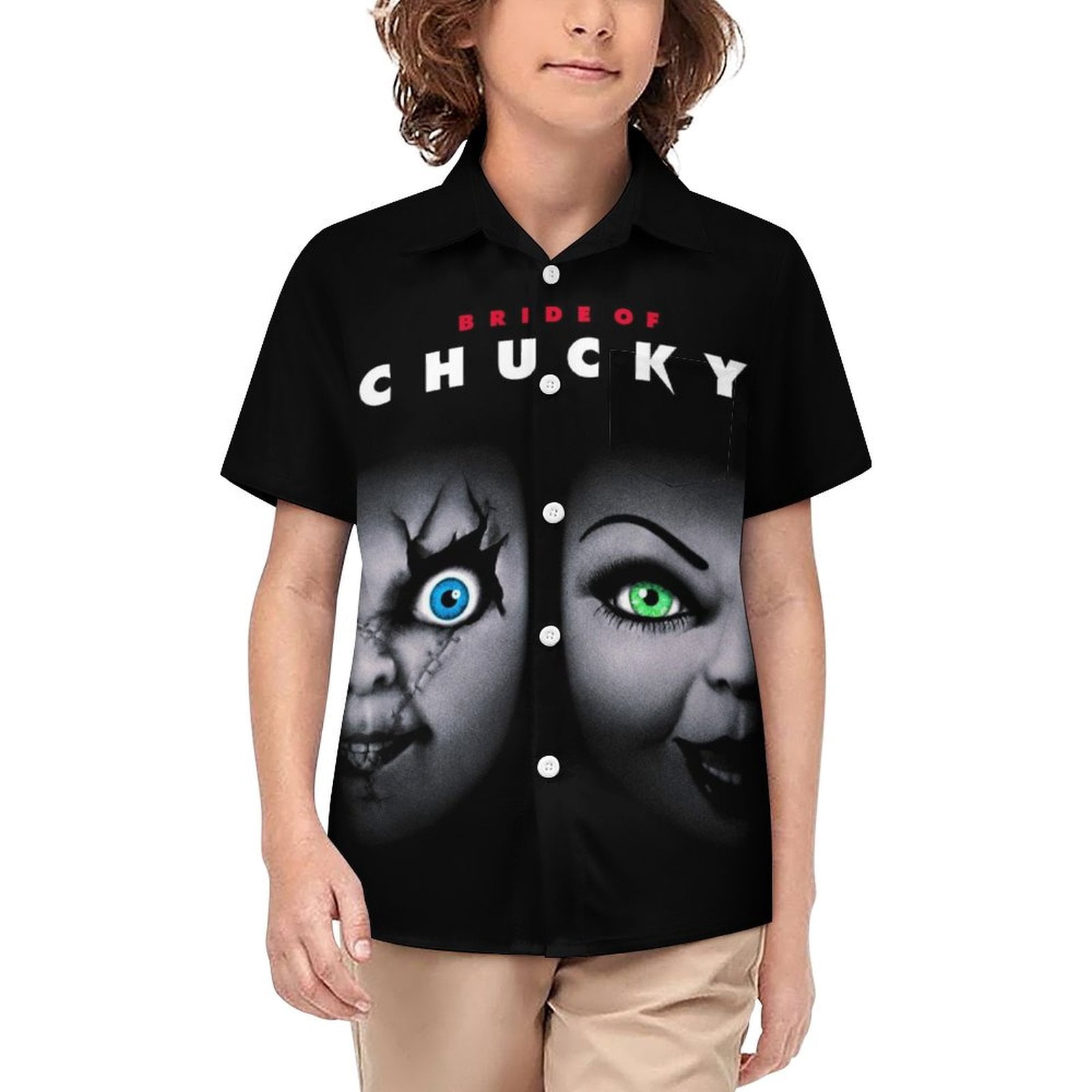 Child Bride Of Chucky Kid's Short Sleeved Shirt Summer Daily Casual ...