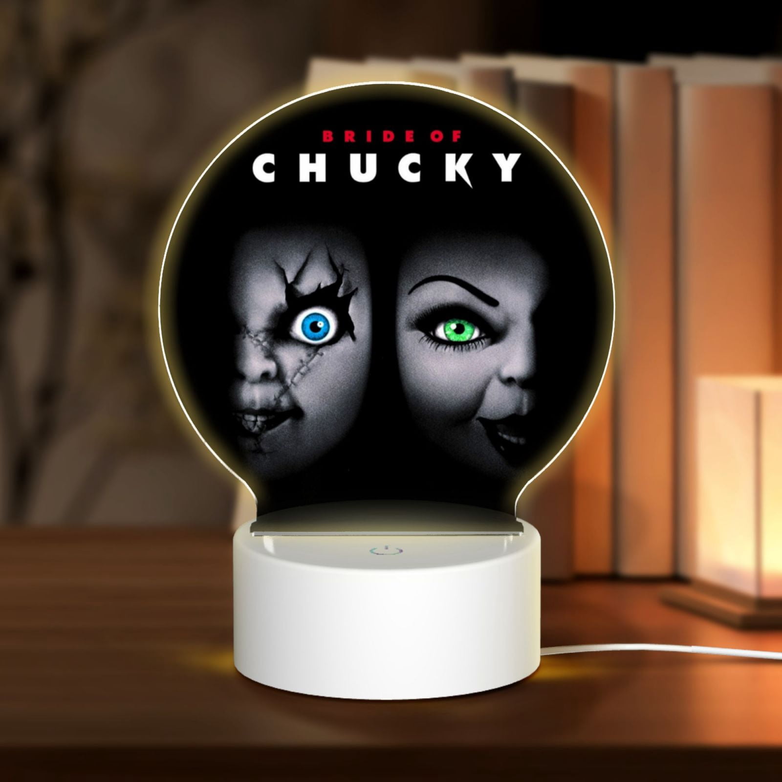 Child Bride Of Chucky Round Acrylic Night Light Decoration USB Cable ...