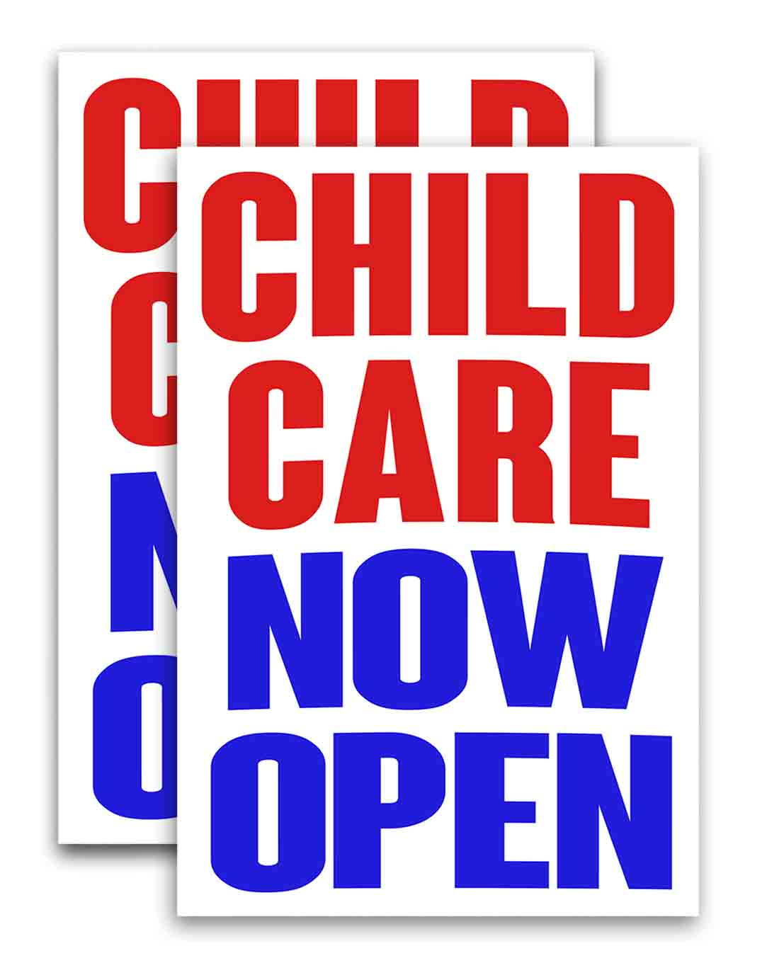 Child Care Now Open (24" X 36") Vinyl Decal Only (Pack of 2) |Sign ...