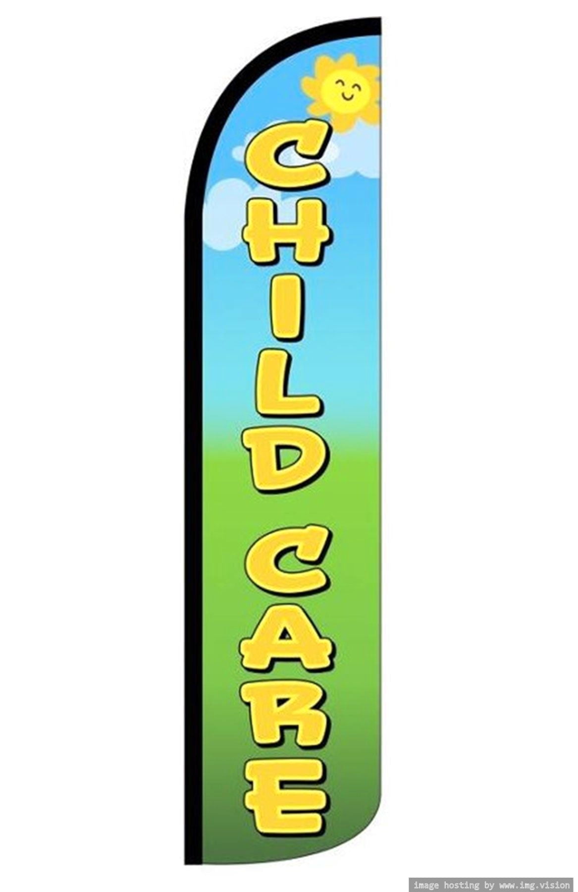 Child Care Windless flag Without Pole Advertisement /Business Flags ...