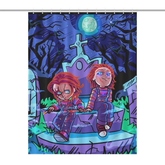 Child Cartoon Play Chucky Shower Curtain Decor Bath Curtain Waterproof ...