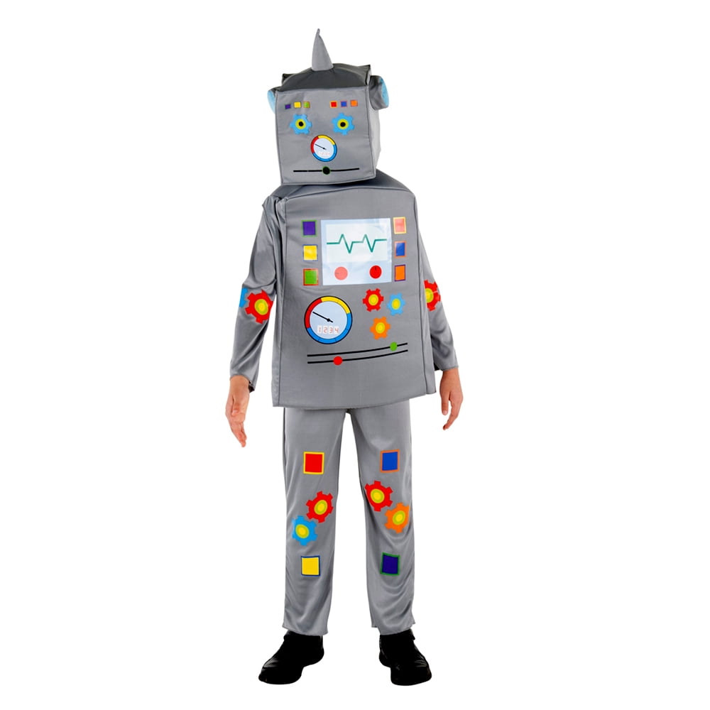 Child's Medium Size 8-10 Classic Robot Halloween Costume with Jumpsuit ...