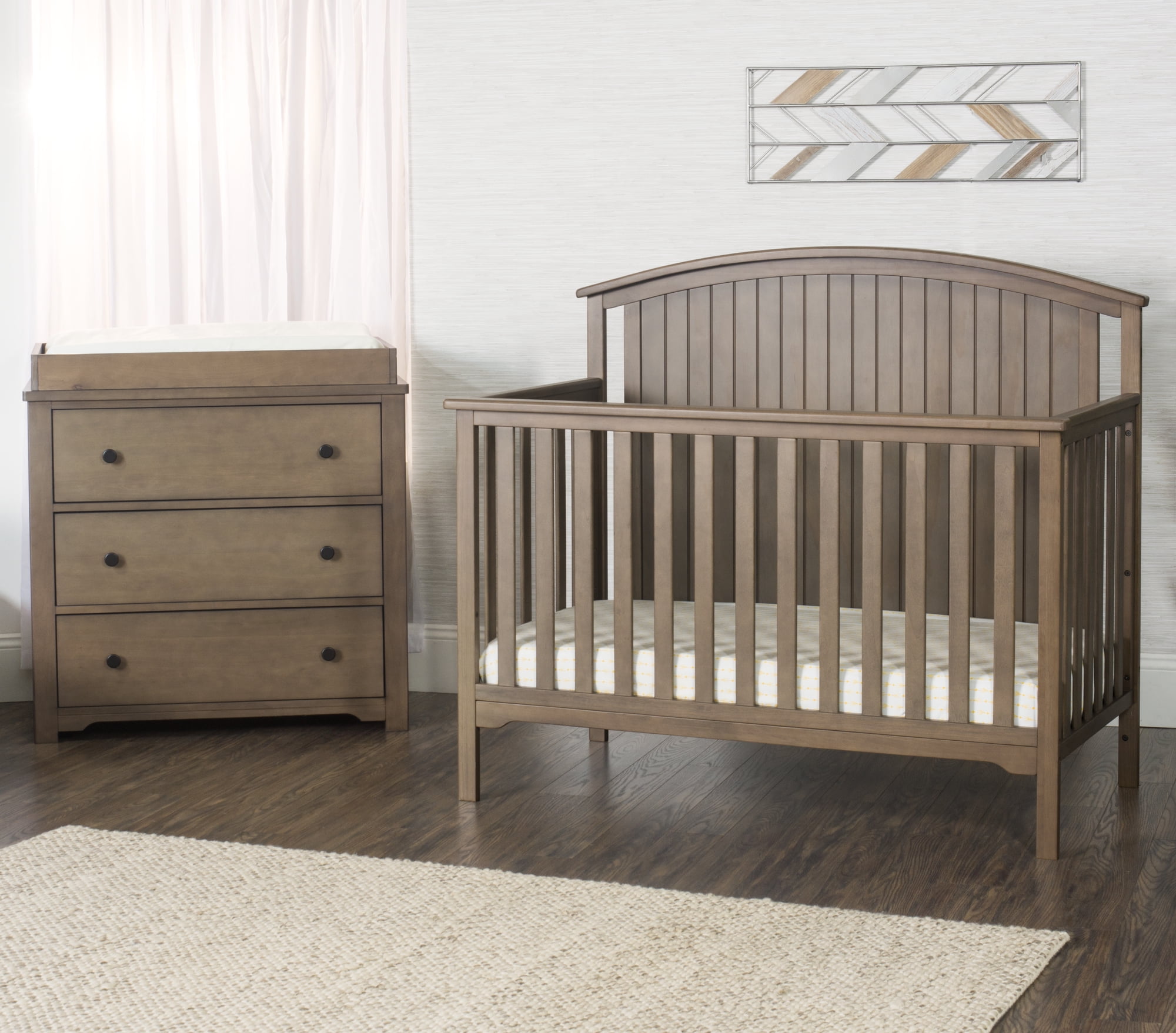 Child Craft Cottage Curve Top 3-Piece Nursery Set with 4-in-1 ...