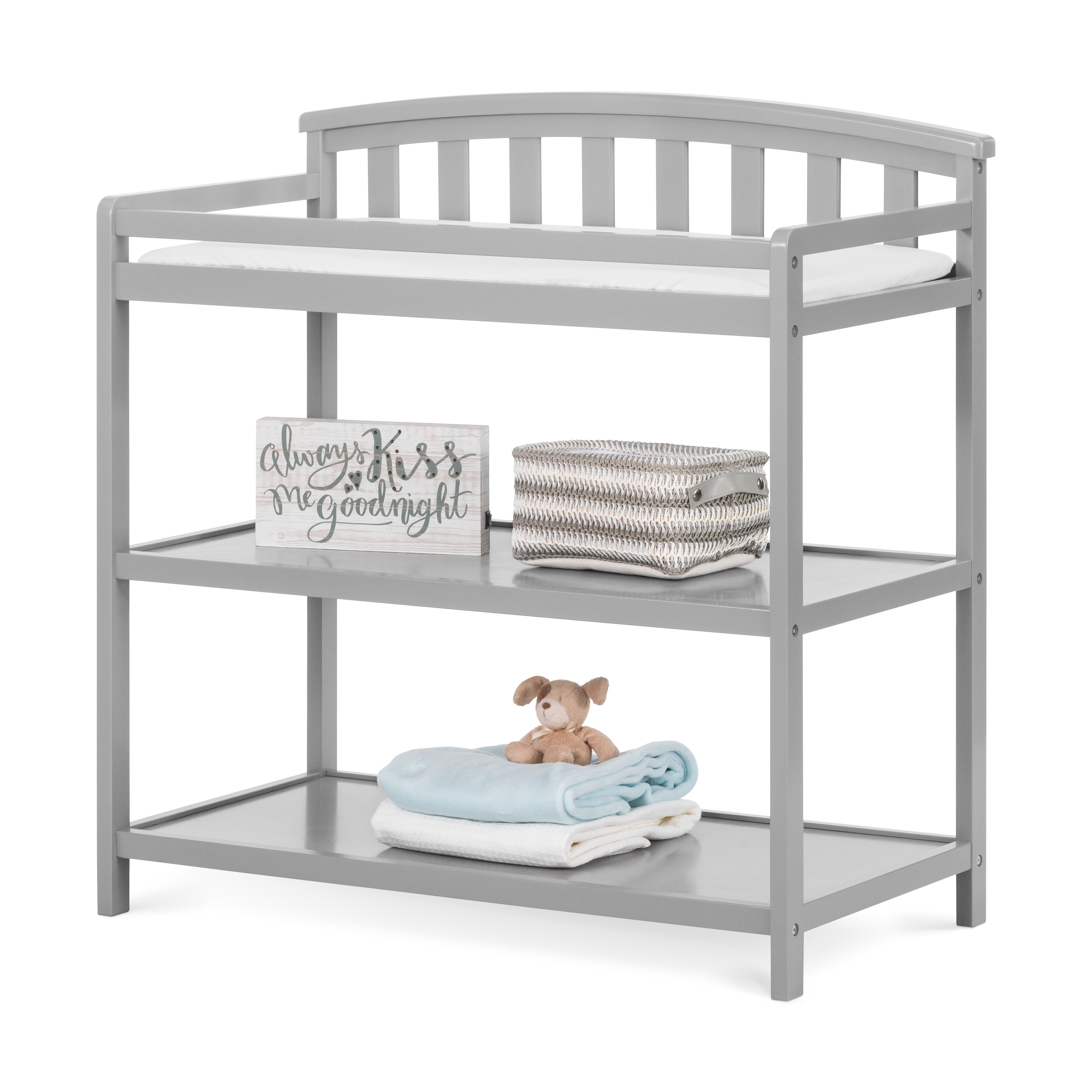 Child Craft Curve Top Changing Table, Cool Gray - Walmart.com