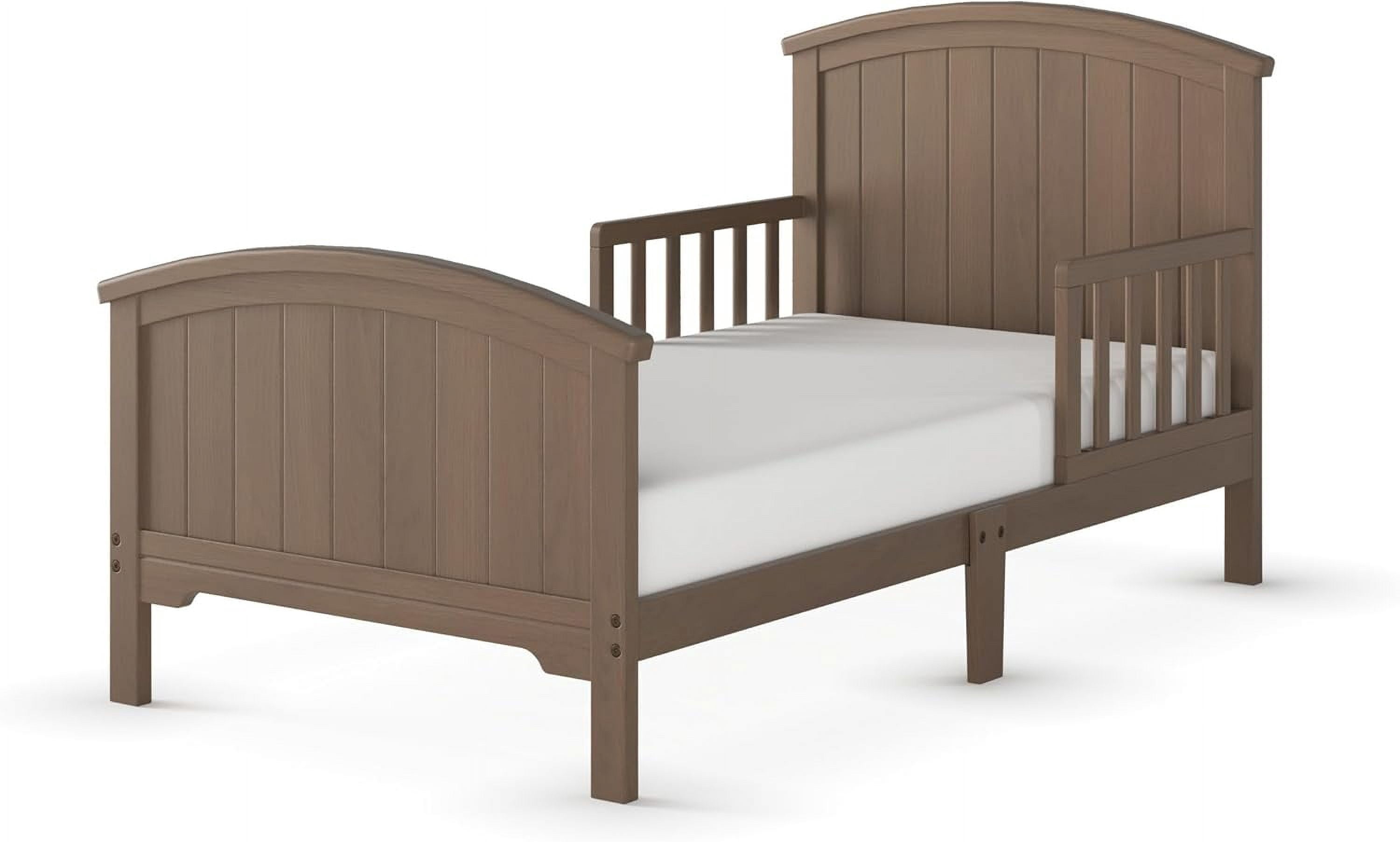 Child Craft Hampton Arch Top Toddler Bed for Kids with Guard Rails, Low ...