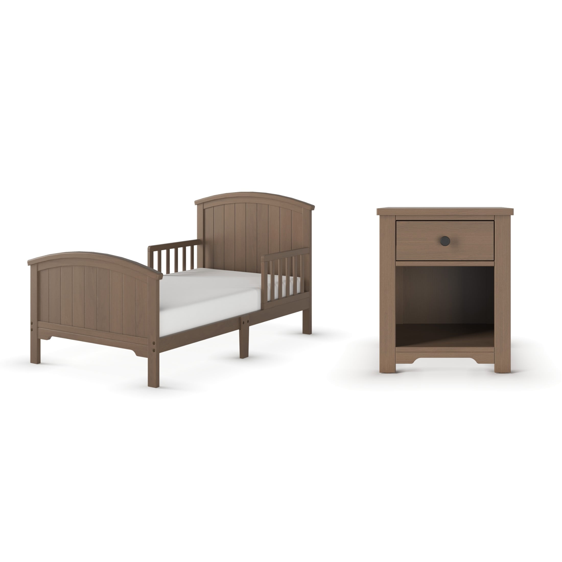 Child Craft Hampton Toddler Bed and Nightstand Bedroom Set, Low to ...