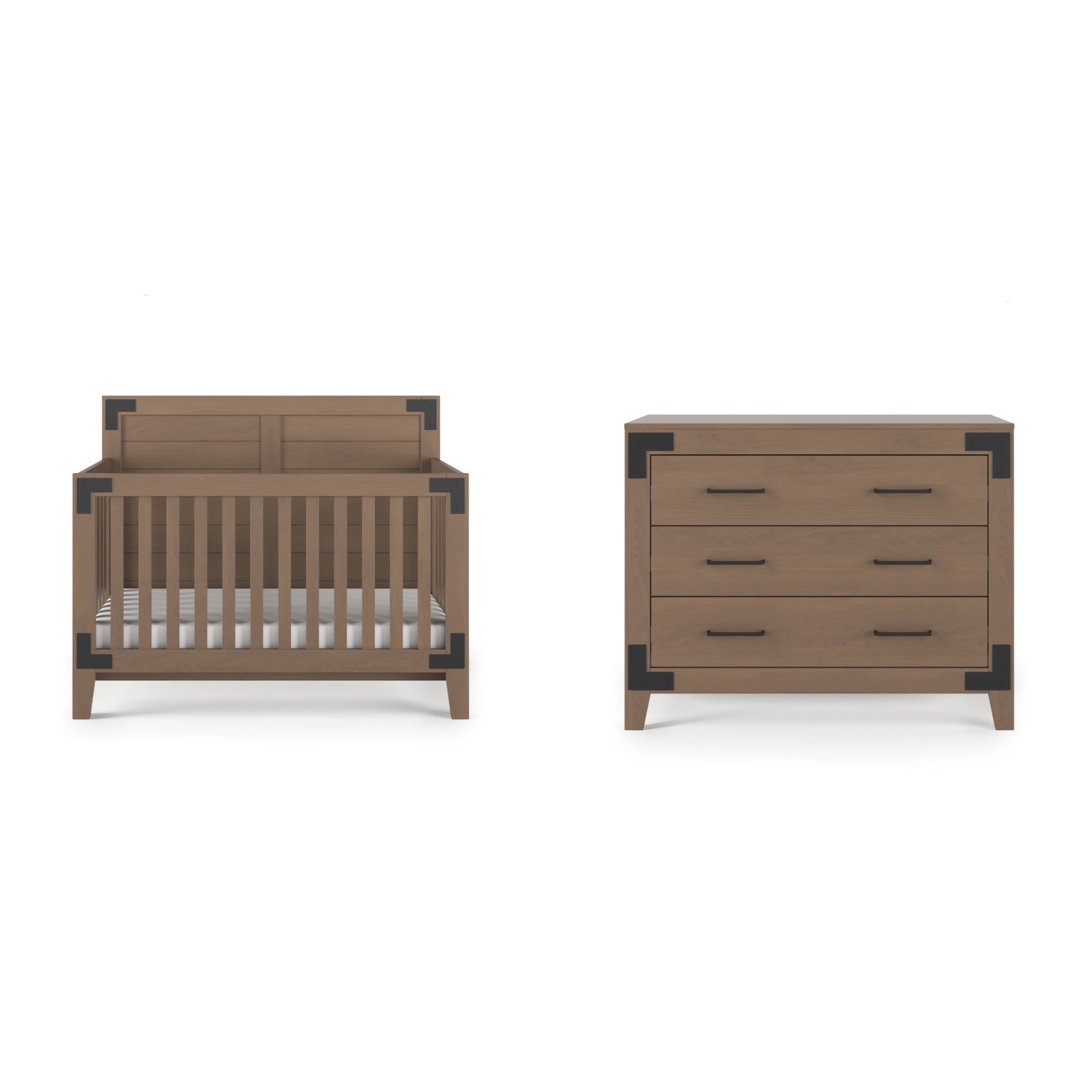 Child Craft Lucas Nursery Set - 4-in-1 Convertible Crib & 3 Drawer ...
