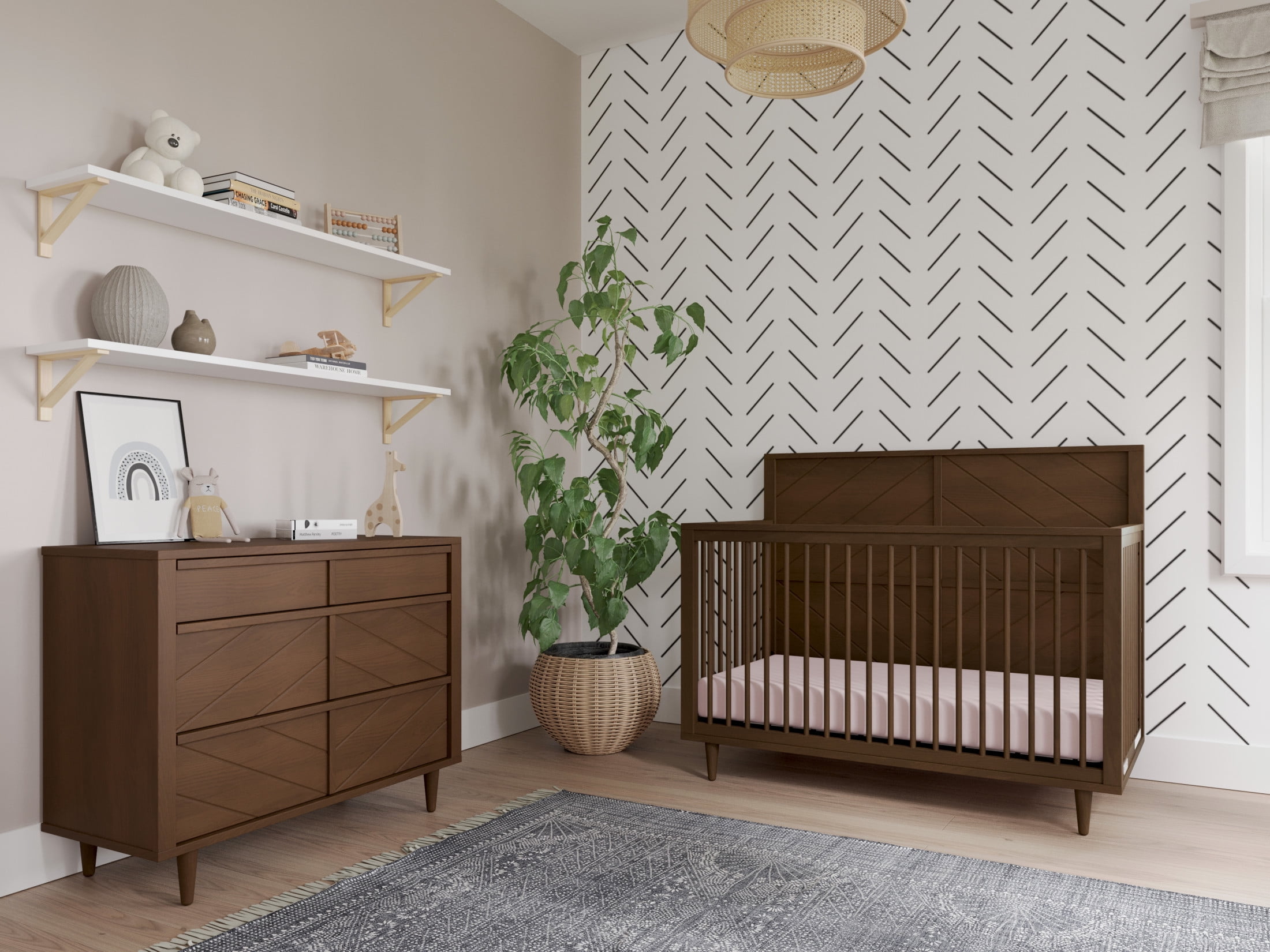 Child Craft Surrey Hill 2-Piece Set - 4-in-1 Convertible Crib and 3 ...