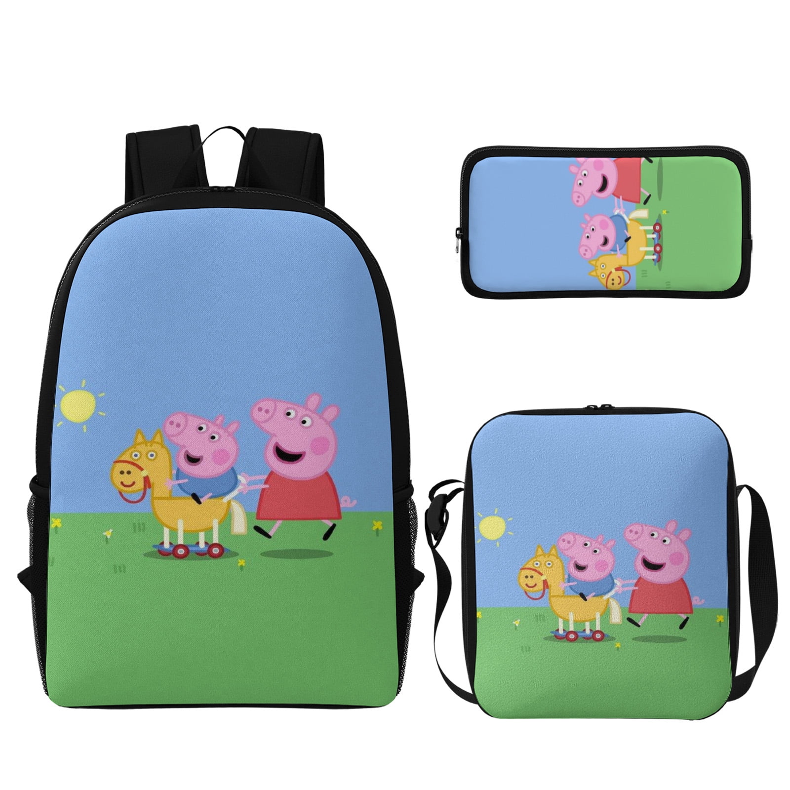 2pcs Lusong1 Peppa Backpack Outdoor Bag 3 in 1 Bookbag Shoulder Bag ...
