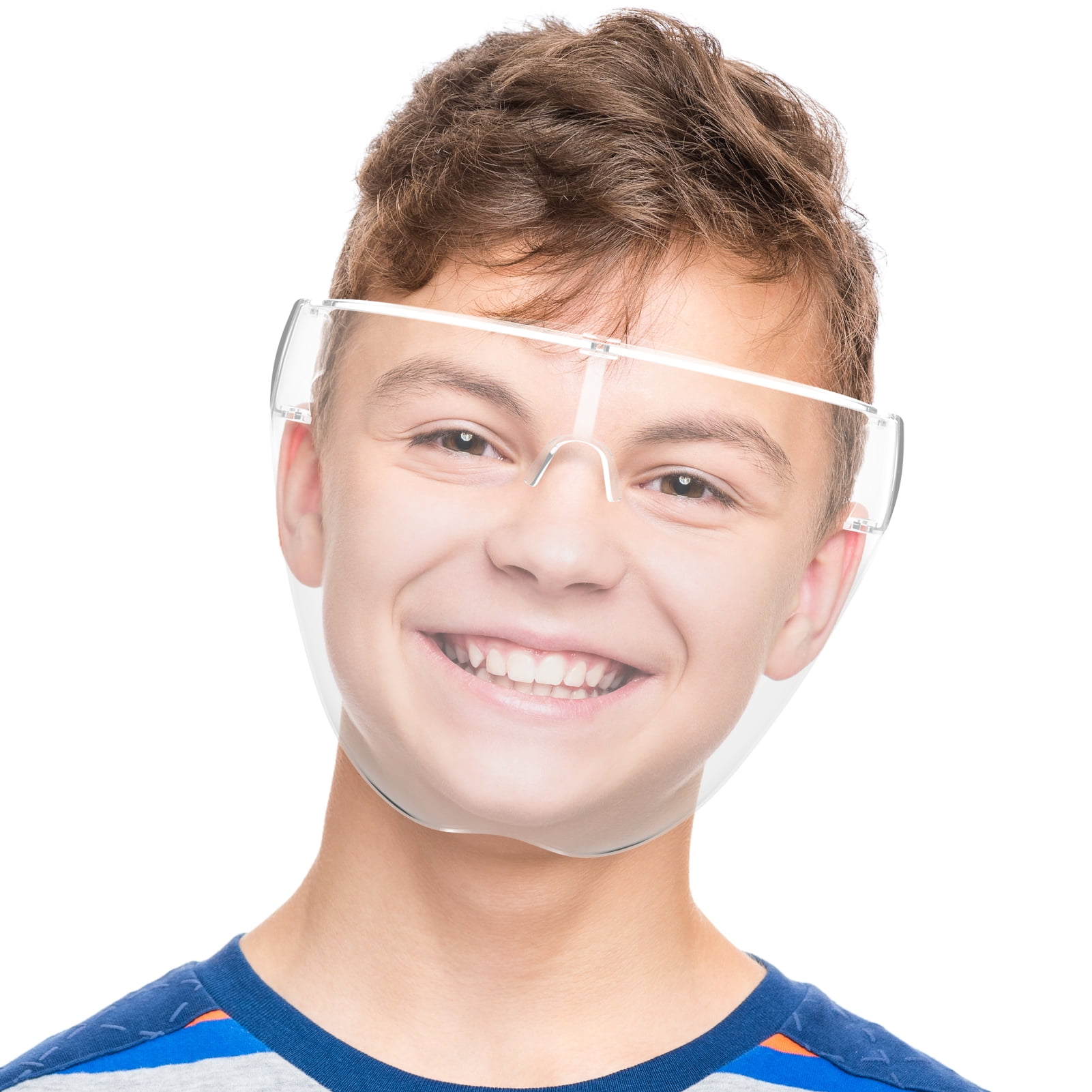 Child Face Shields (Pack of 2) with Glasses Plastic Anti-fog Clear ...