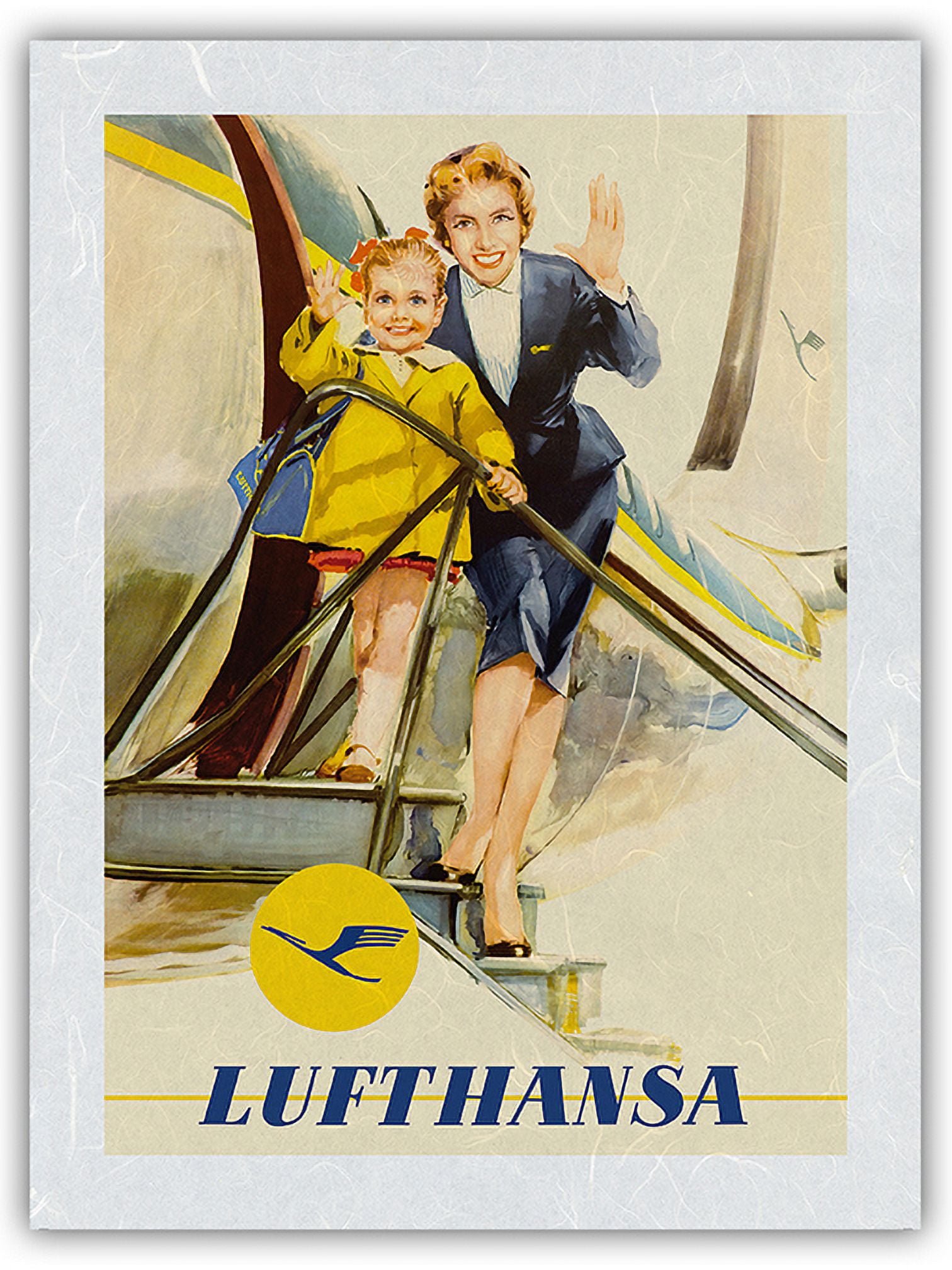 Child & Flight Attendant - Lufthansa German Airlines - Vintage Airline ... Child & Flight Attendant - Lufthansa German Airlines - Vintage Airline ...
