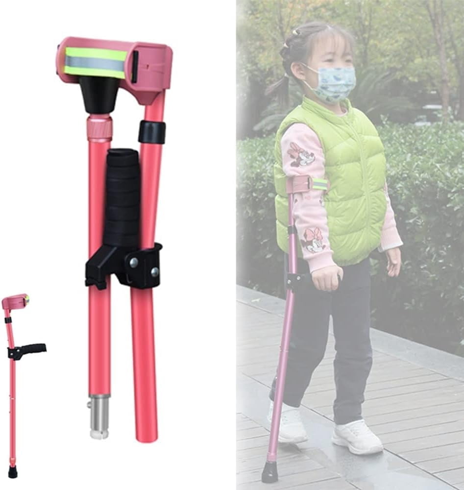 Child Forearm Crutches, Aluminium Alloy Folding Crutches, Ergonomic ...