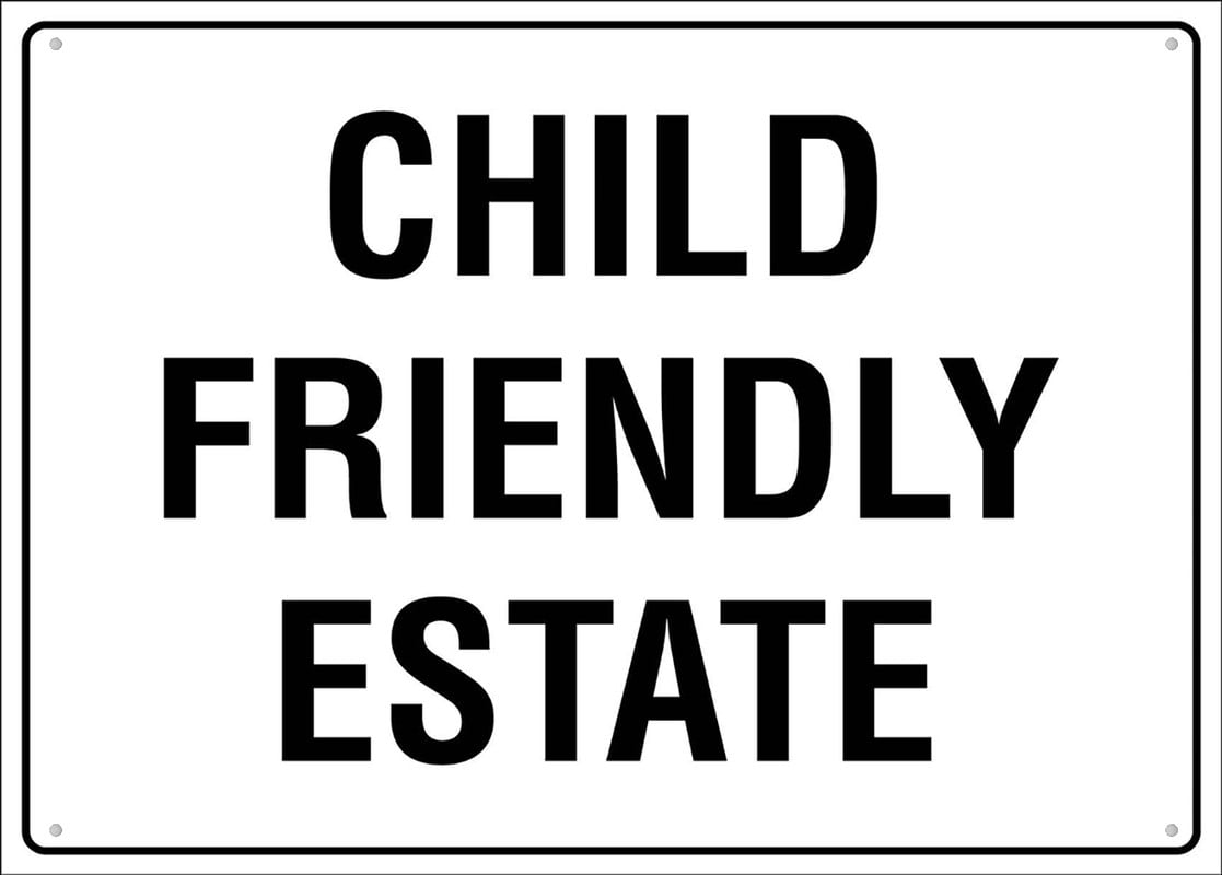 Child Friendly Estate Sign 12”X8” Metal Signs Aluminum Sign Pre-Drilled ...