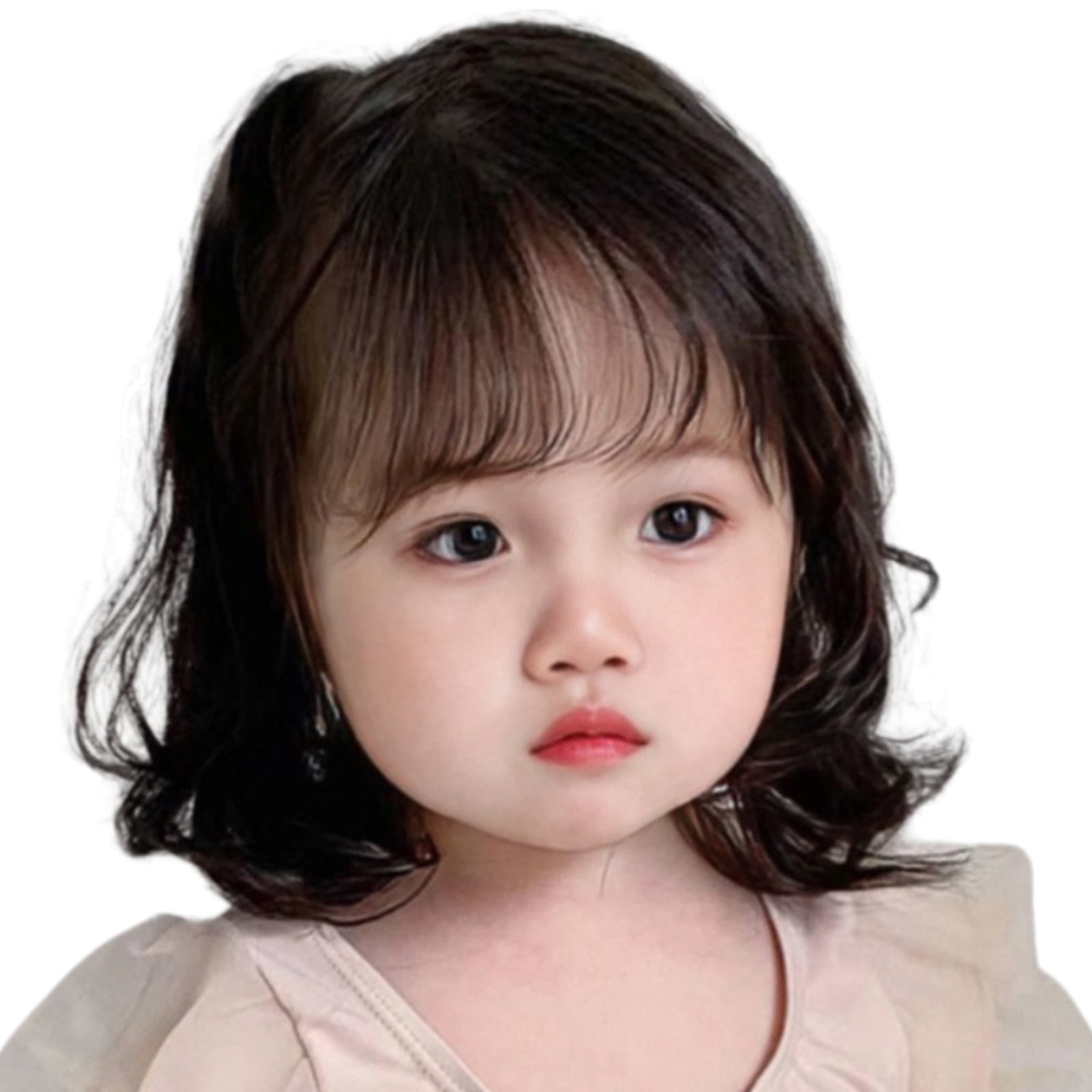 Child Friendly Playful Wigs Loose Curls Airy Fringe Machine Washable ...