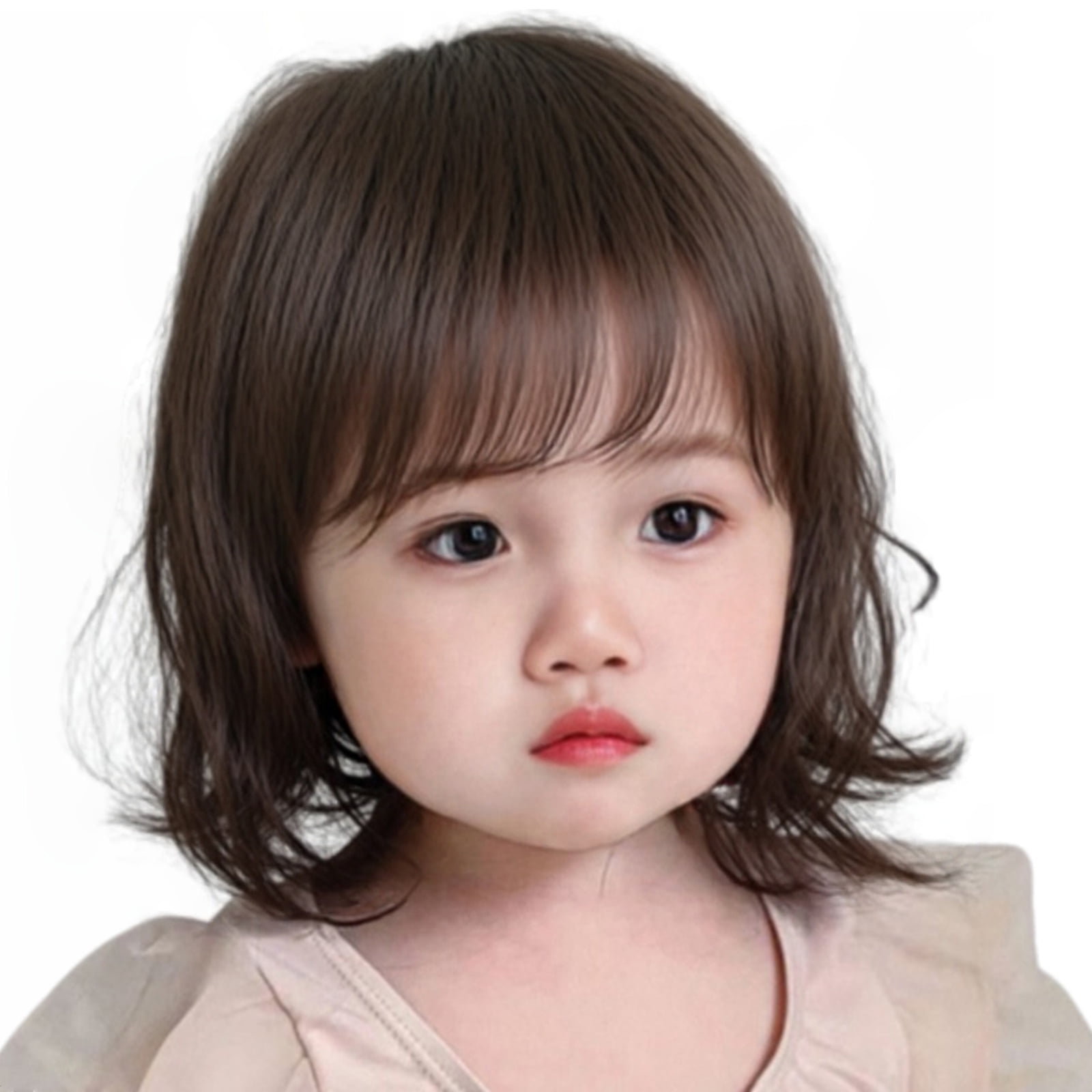 Child Friendly Playful Wigs Loose Curls Airy Fringe Machine Washable ...
