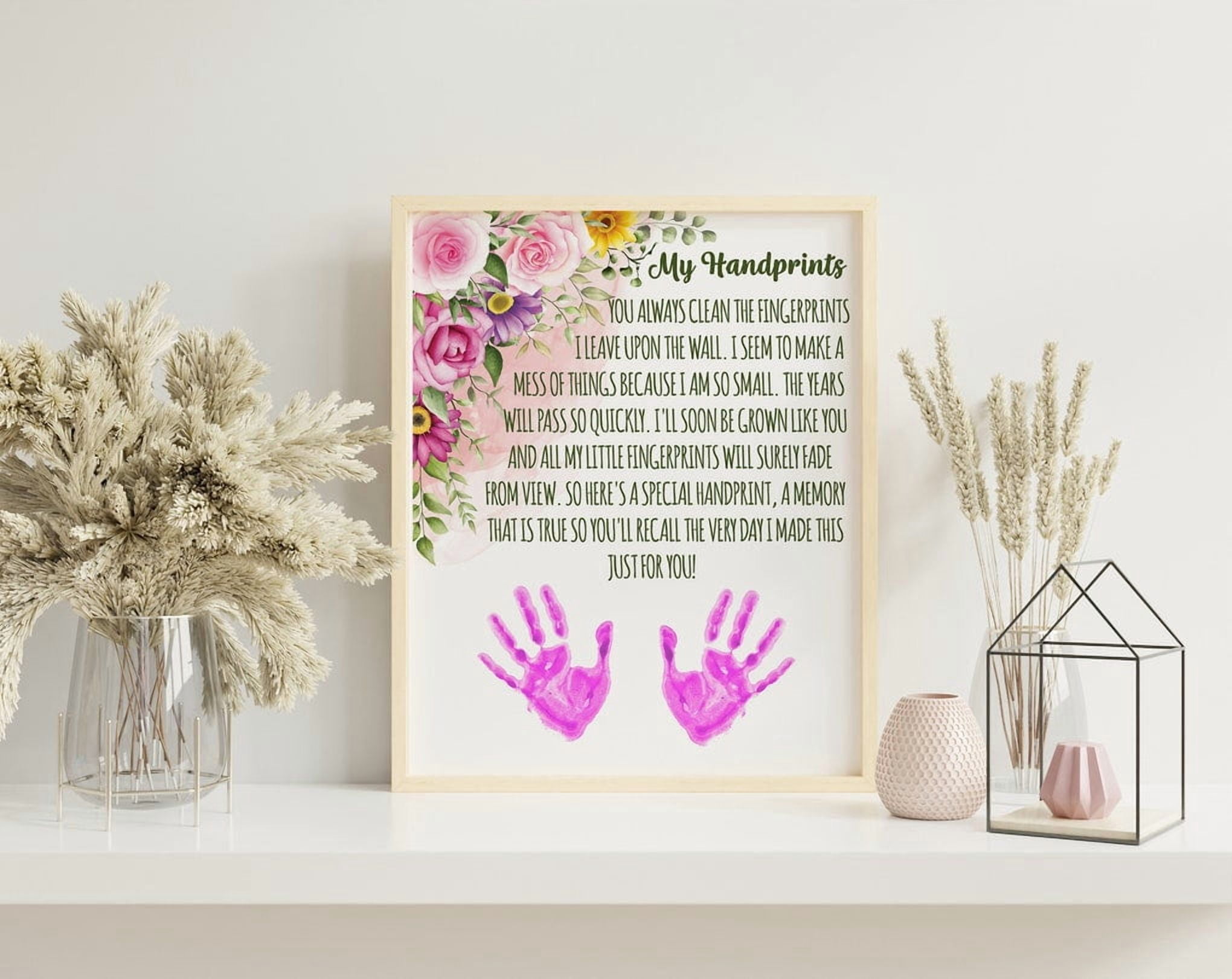 Child Gift To Mom Print Child Handprint Mother Appreciation Print ...