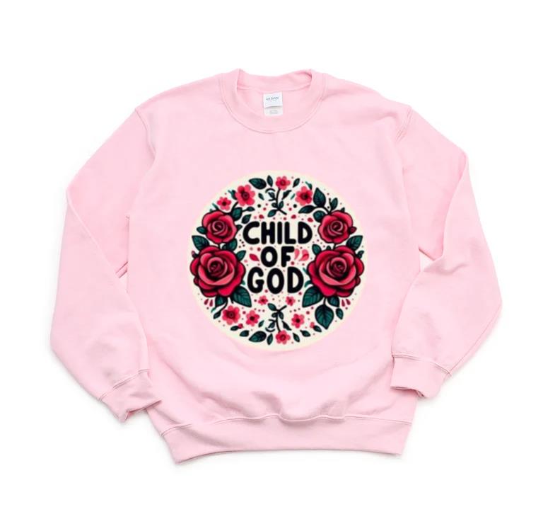Child God Roses Spiritual Identity Floral Theme Christian Faith Flower ...