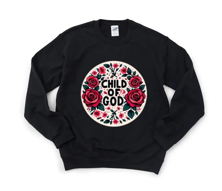 Child God Roses Spiritual Identity Floral Theme Christian Faith Flower ...