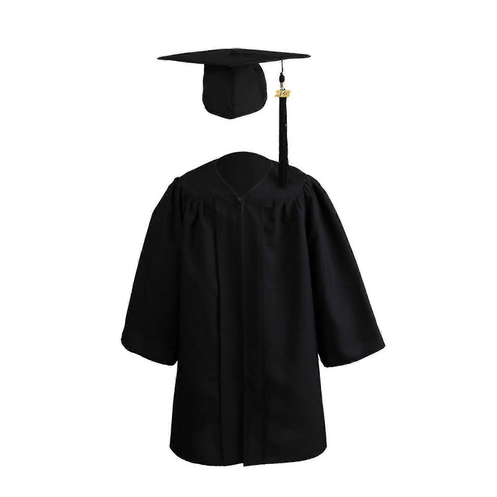 Child Graduation Gown with Zipper & Cap, Polyester Academic Dress for ...