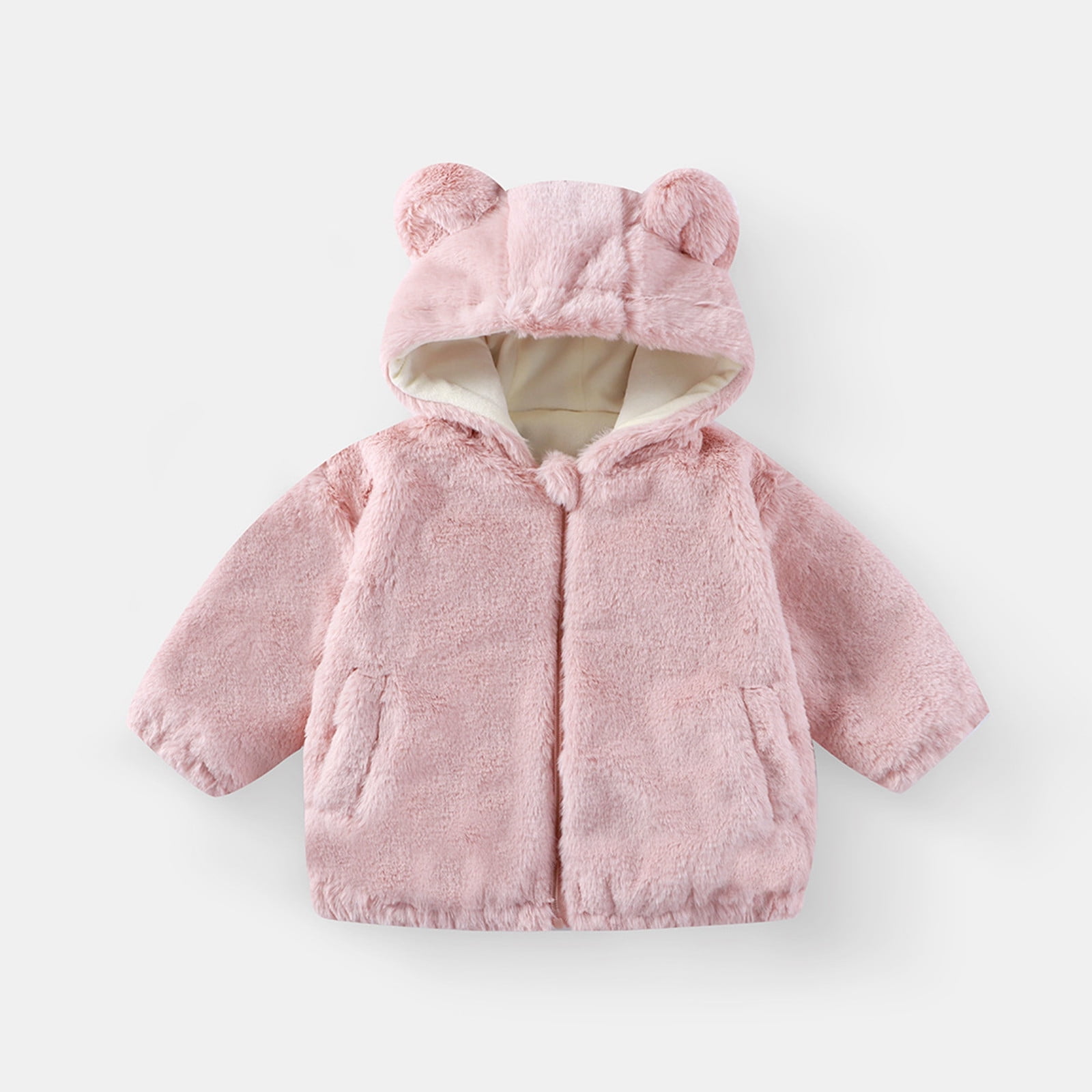 Child Infant Winter Coat Fleece Cute Hooded Jacket for Baby Girls ...