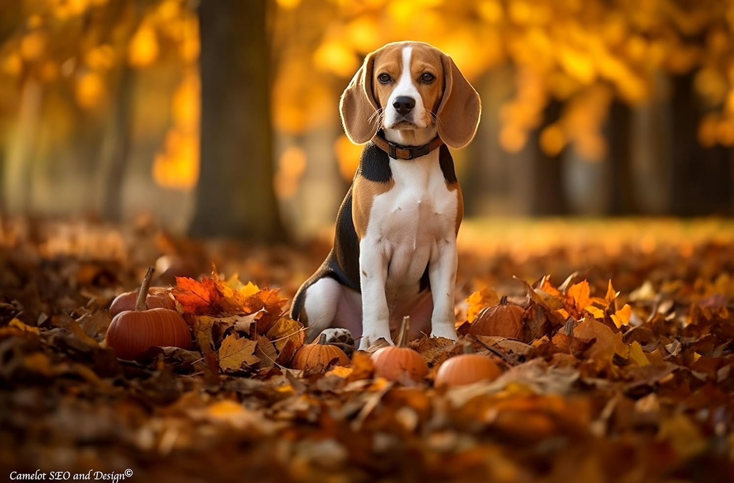 Child Intellectual Jigsaw Beagle Dog, Dogs in The Autumn Park,Fall ...