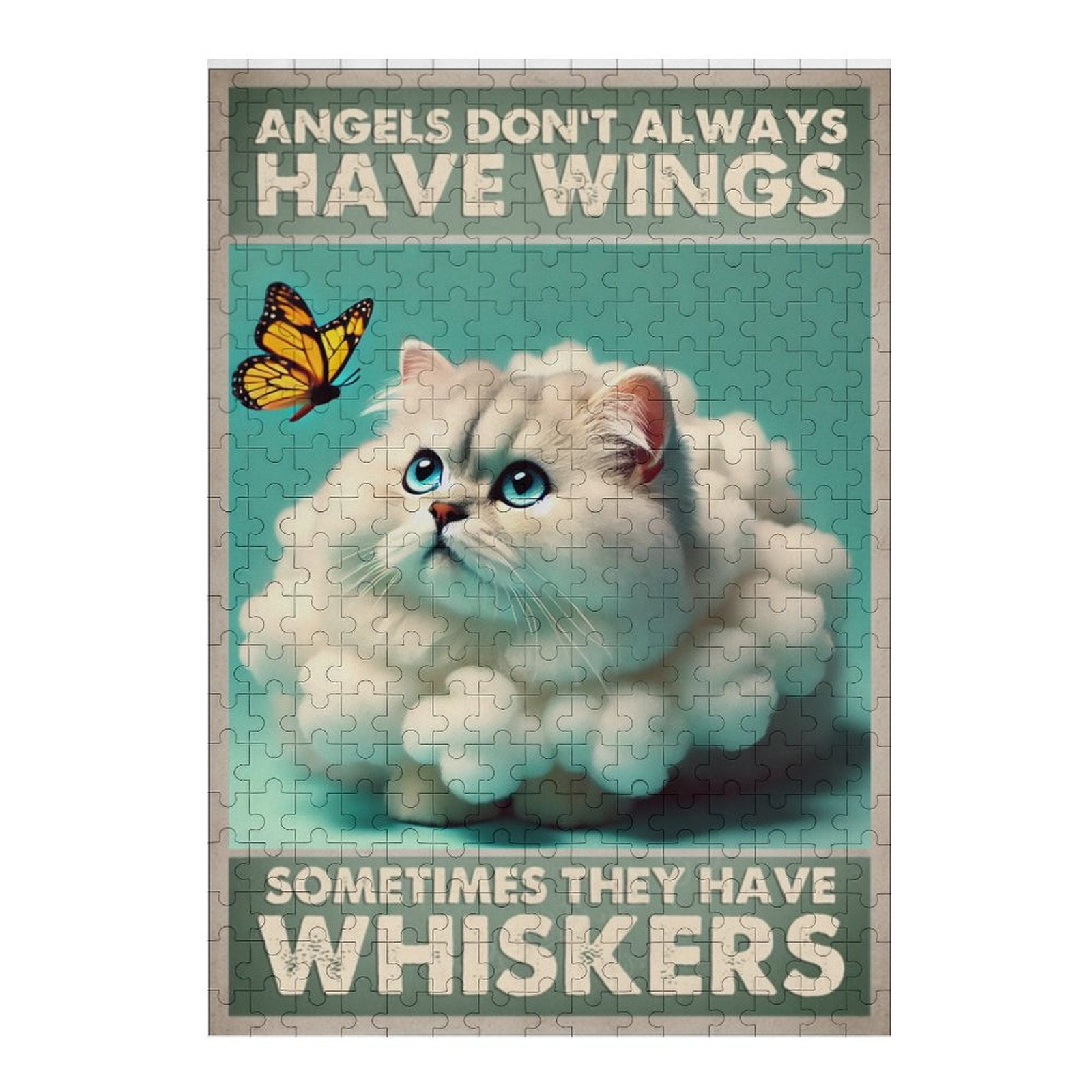 Child Intellectual Jigsaw Cat,Angels Don'T Always Have Wings Sometimes ...