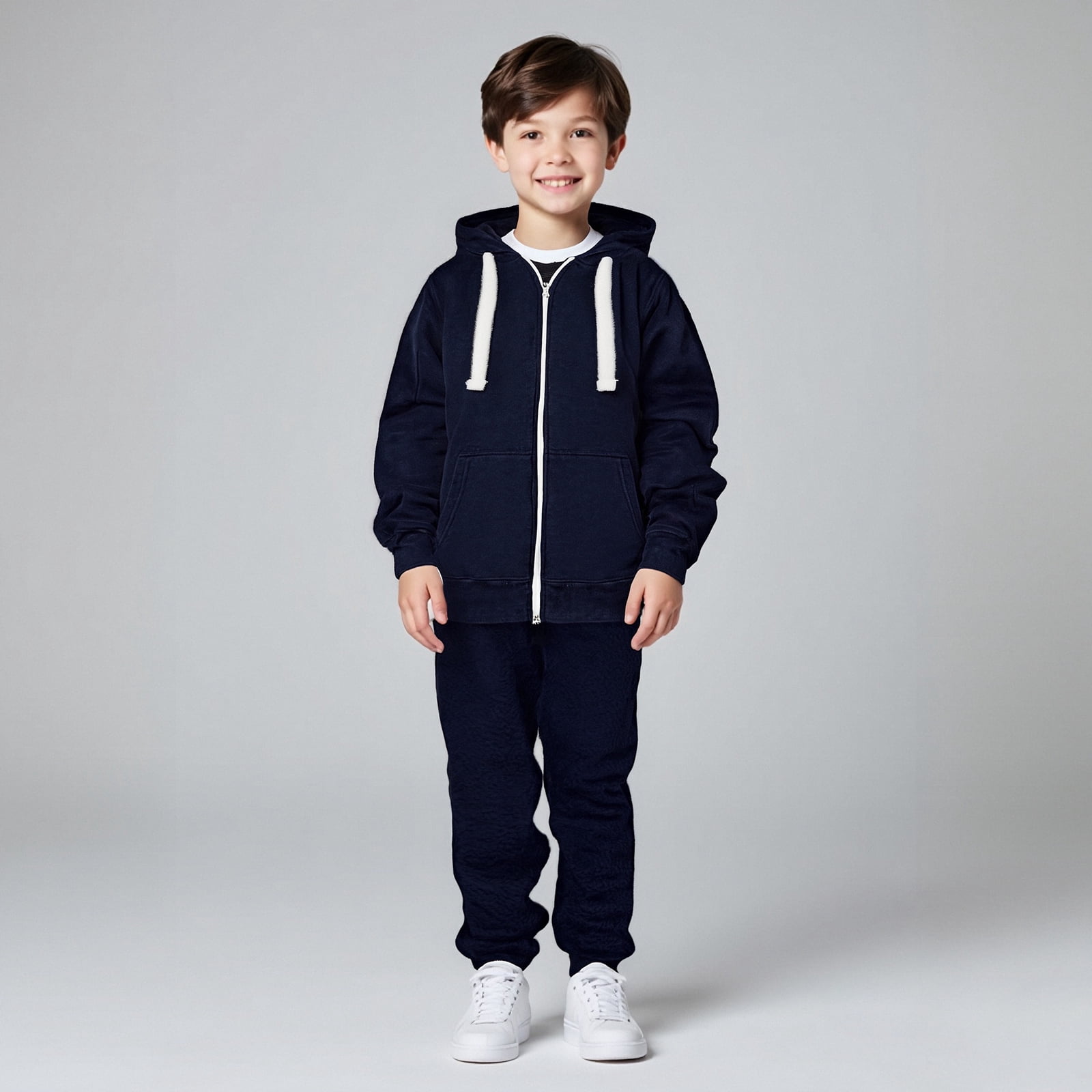 Child Kids Sweatsuit Set for Girls 2 Piece Long Sleeve Dark Blue ...