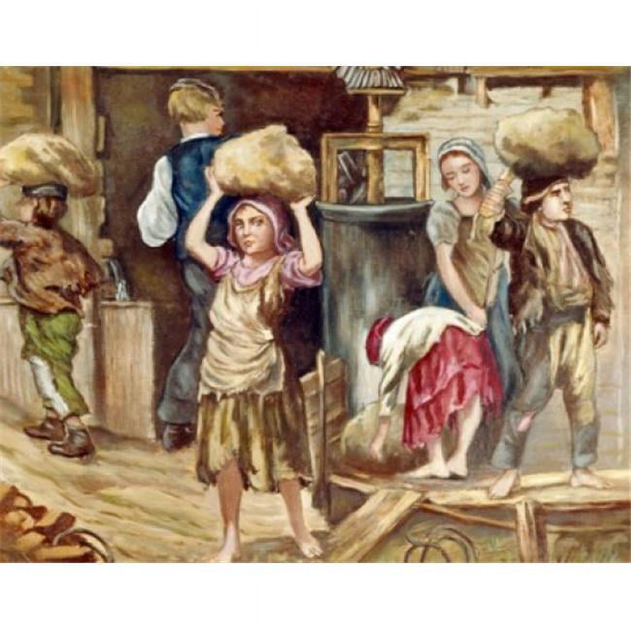 Child Labor Children Carrying Clay in Brickyard by Unknown Painter ...