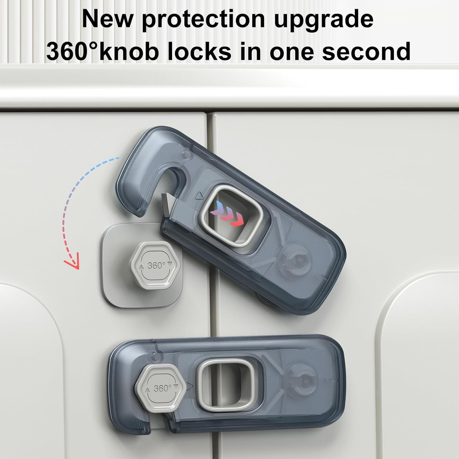 Child Lock For Fridge, Fridge Locks for Kids with Sticky Adhesive Pads ...