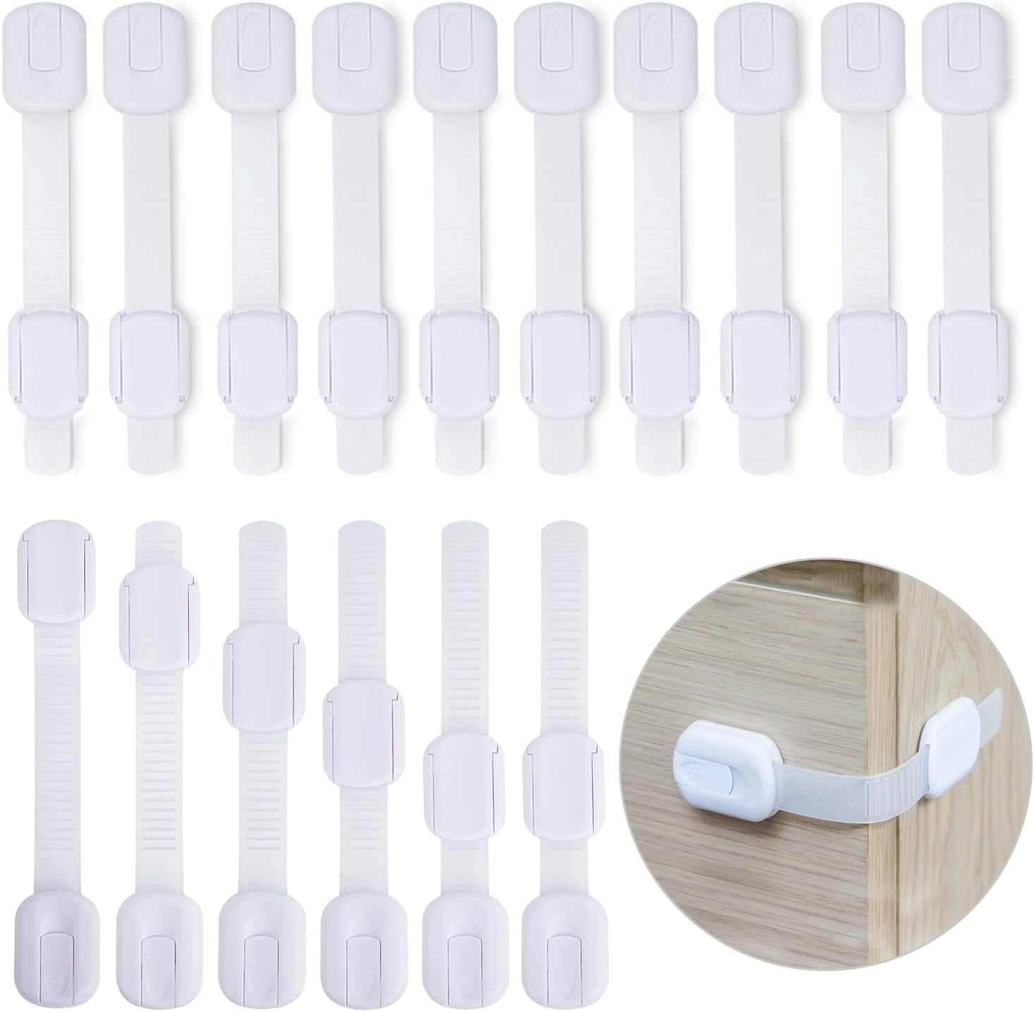 Child Locks for Cabinets, 16 Pack Child Safety Cabinet Locks with Super ...