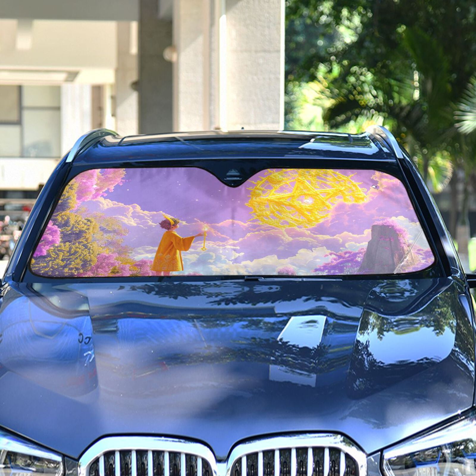 Child Magic Clouds Flowers Automotive Front Car Windshield Sun Shade ...