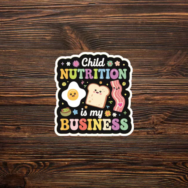 Child Nutrition Is My Business Cute Food Cartoon Stickerphone Decal ...