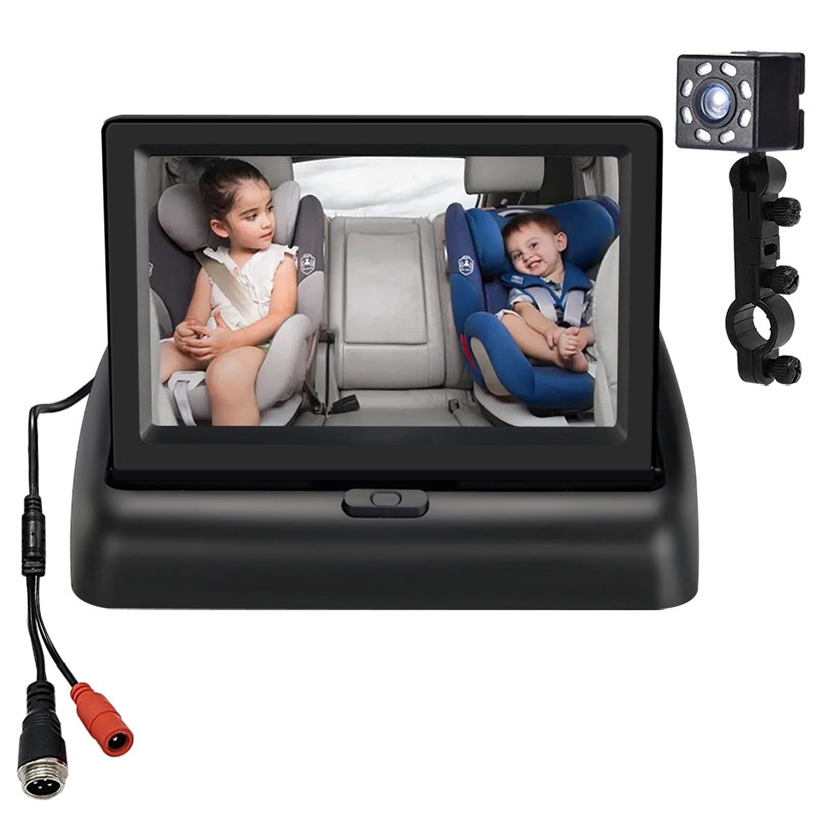 Child Observation Camera Baby Car Rearview Mirror, 4.3-inch HD Night ...