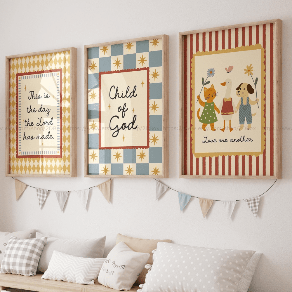 Child Of God Christian Bible Quote Kids Room Nursery Affirmation Poster ...
