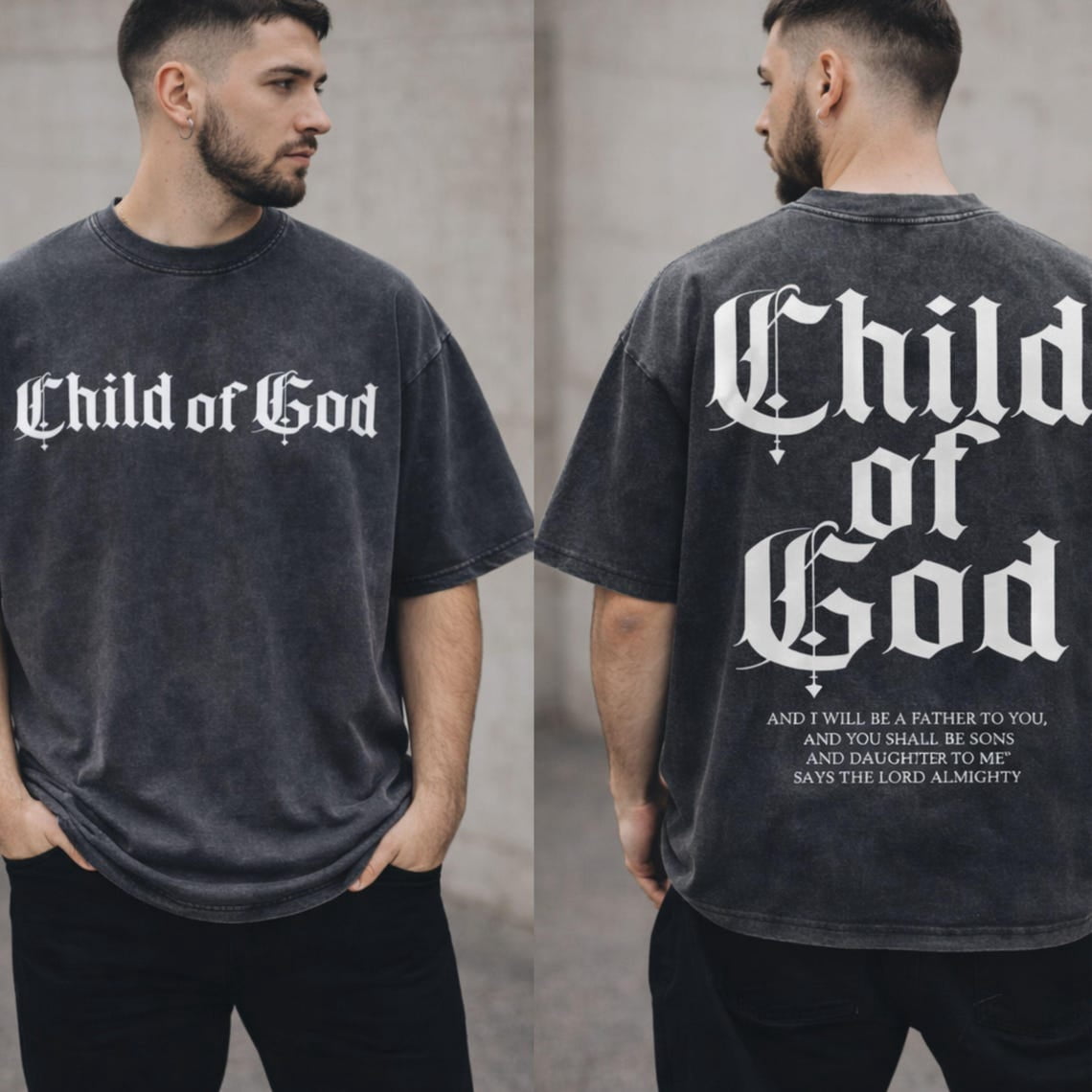 Child Of God Shirt Vintage Christian Tee Oversized Acid Wash Gothic ...