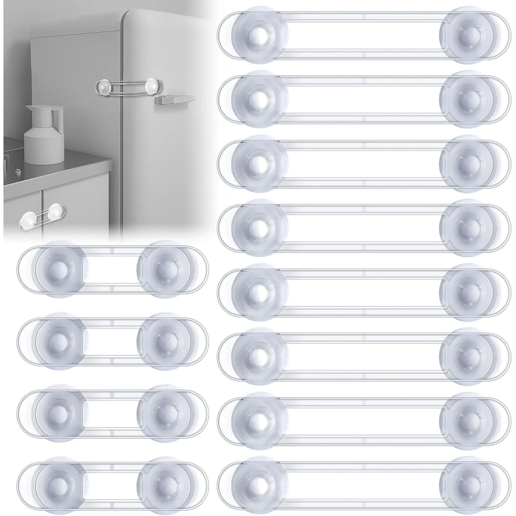 Child Proof Cabinet Locks Baby Safety Locks Transparent Soft Strap No ...