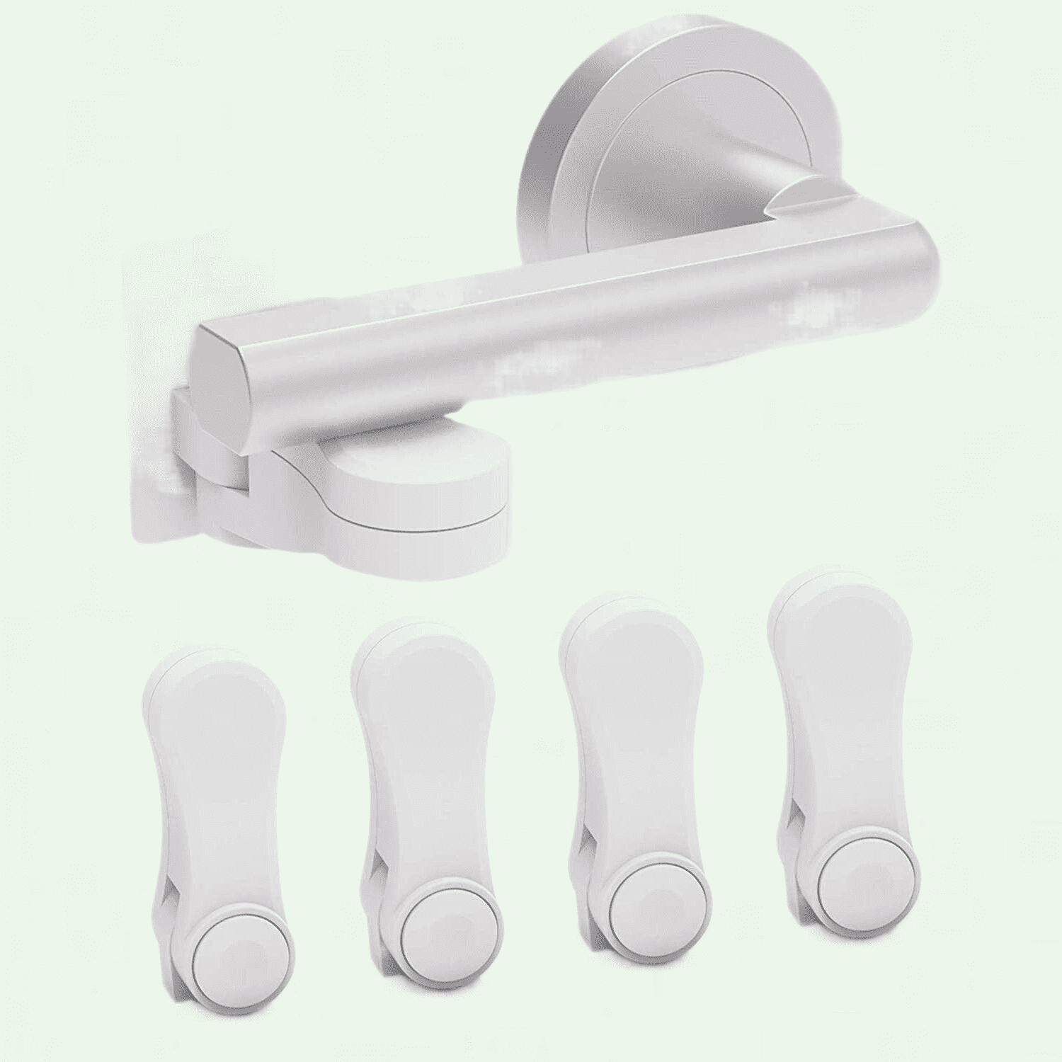 Child Proof Door Lever Lock (4-Pack) - Minimalist Design - No Drilling ...