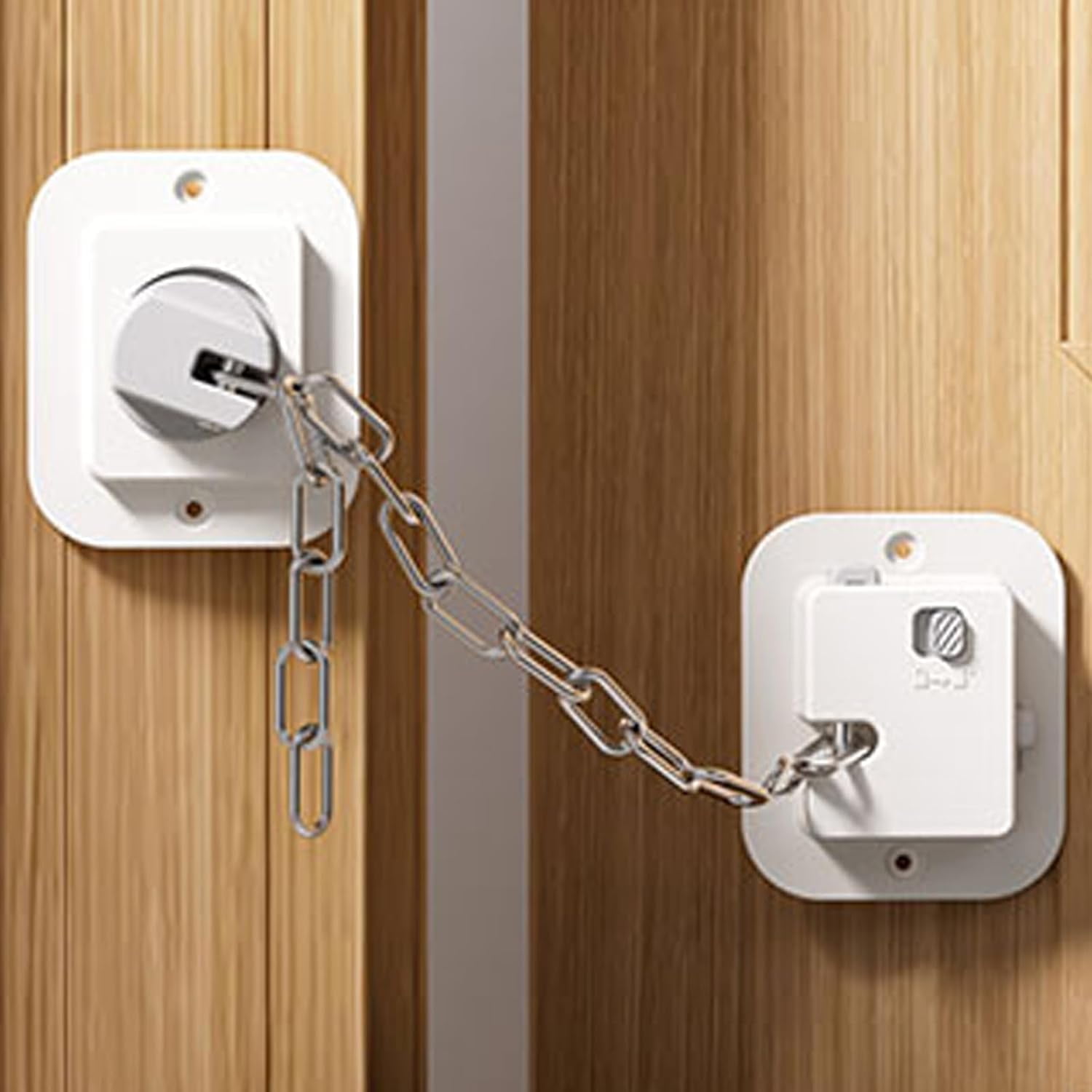 Child Proof Door Lock with Adjustable Strap, Cat Door Latch 3M Adhesive ...