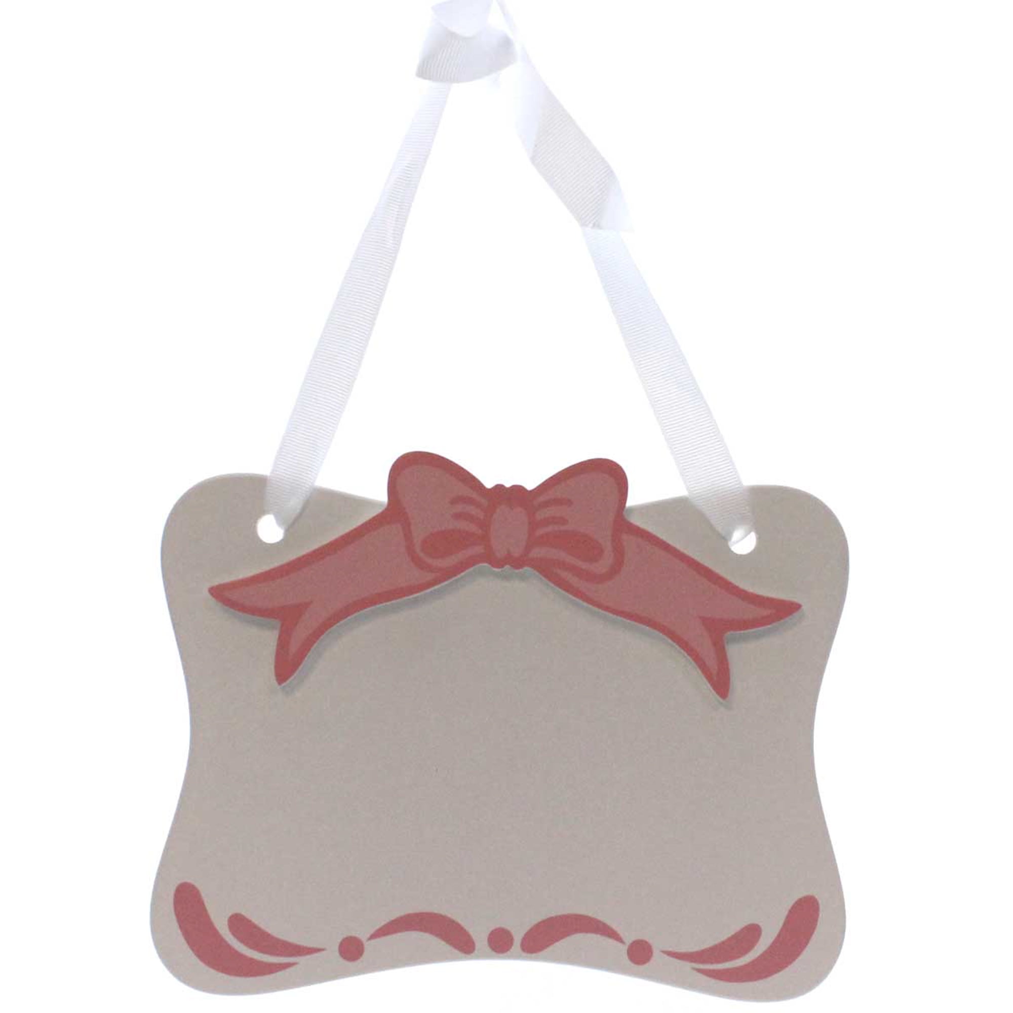 Child Related Pink Bow Room Plaque Wood W13pb - Walmart.com