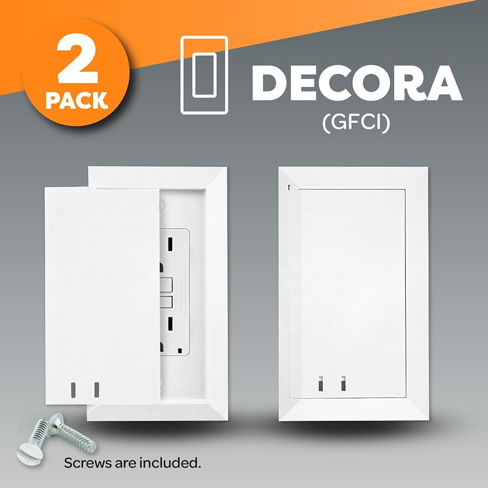 Child Resistant Outlet Cover (2-pack | White) | Decora GFCI Wall Plate ...