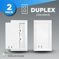 Child Resistant Outlet Cover (2-pack | White) | Duplex Standard Wall ...