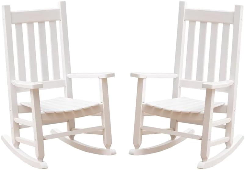 Child Rocking Chairs Set of 2 Kid's Toddler Wooden Comfy Rockers ...