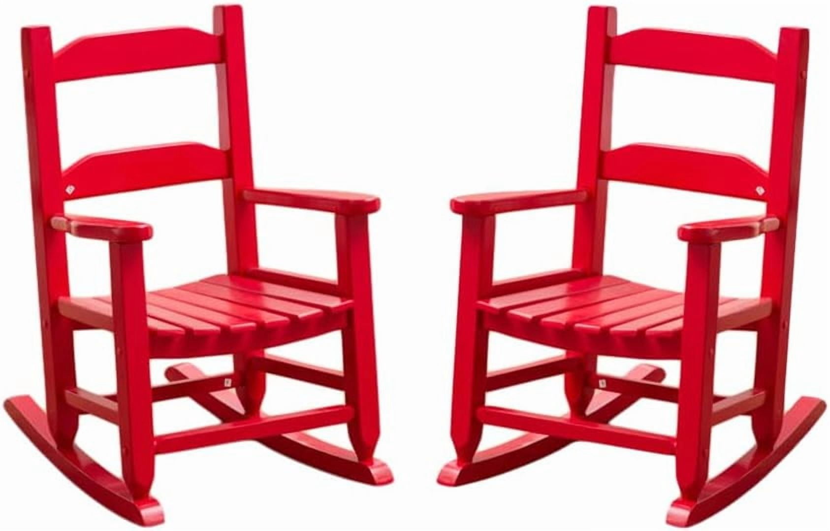 Child Rocking Chairs Set of 2 Toddler Kid's Wooden Rockers Outdoor ...