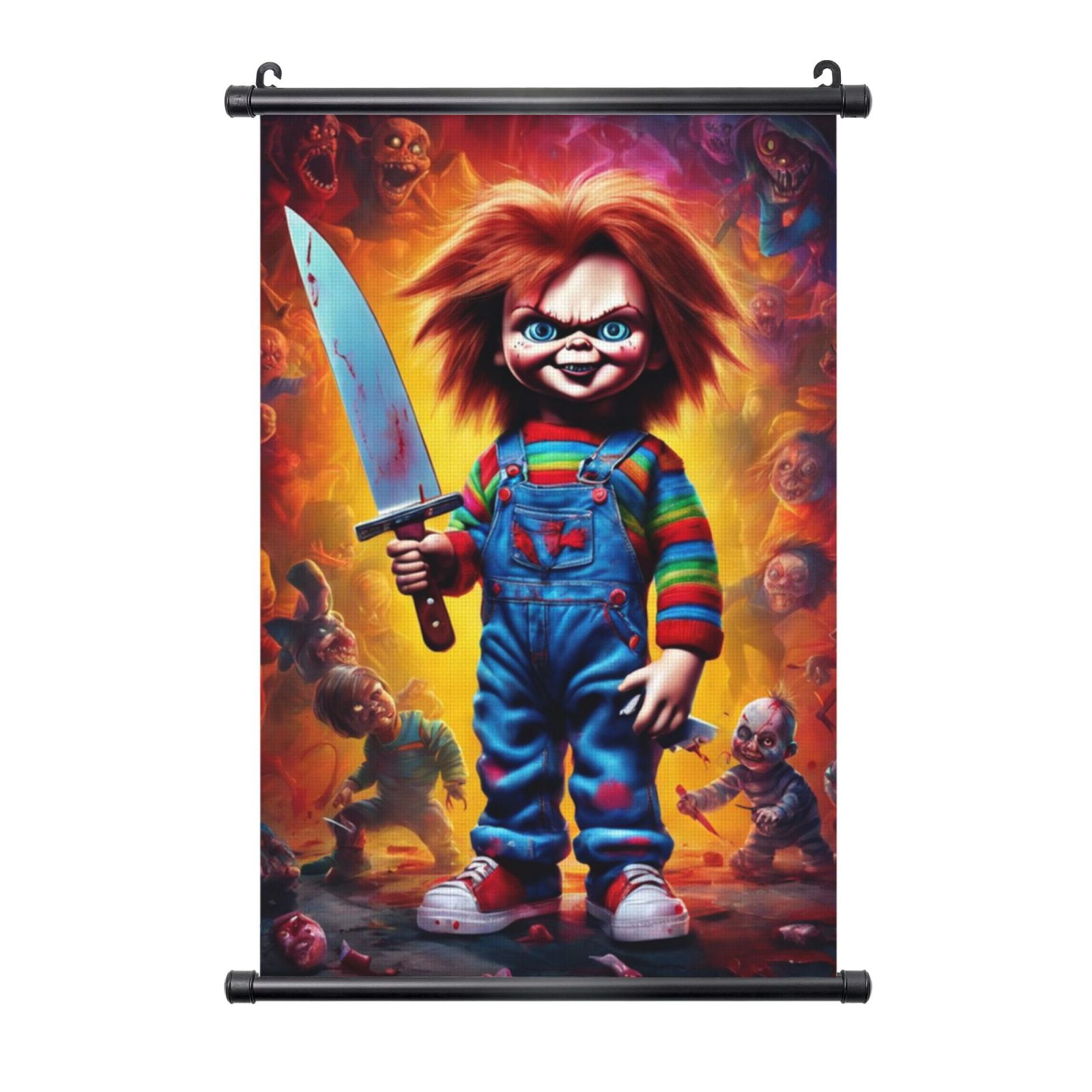 Child'S Play Chucky Poster Black Plastic Shaft Hanging Posters Wall ...