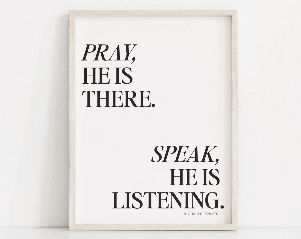 A Child'S Prayer Print, Pray He Is There, Latter Day Saint Wall Art ...
